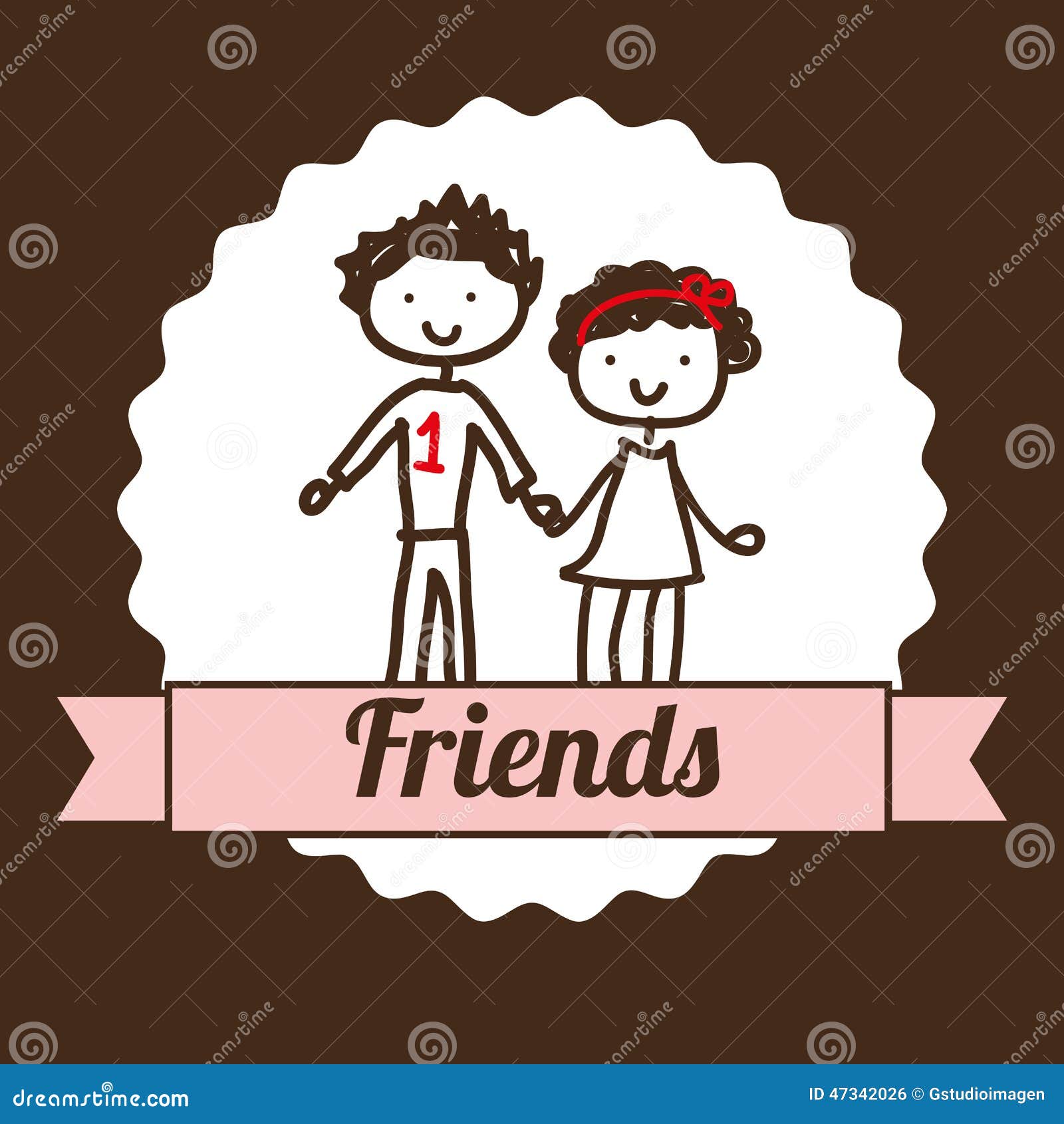 Best friends design stock vector. Illustration of kids - 47342026