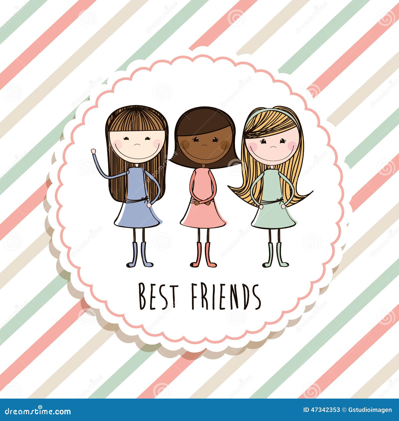Best friends design stock vector. Illustration of small - 47342353