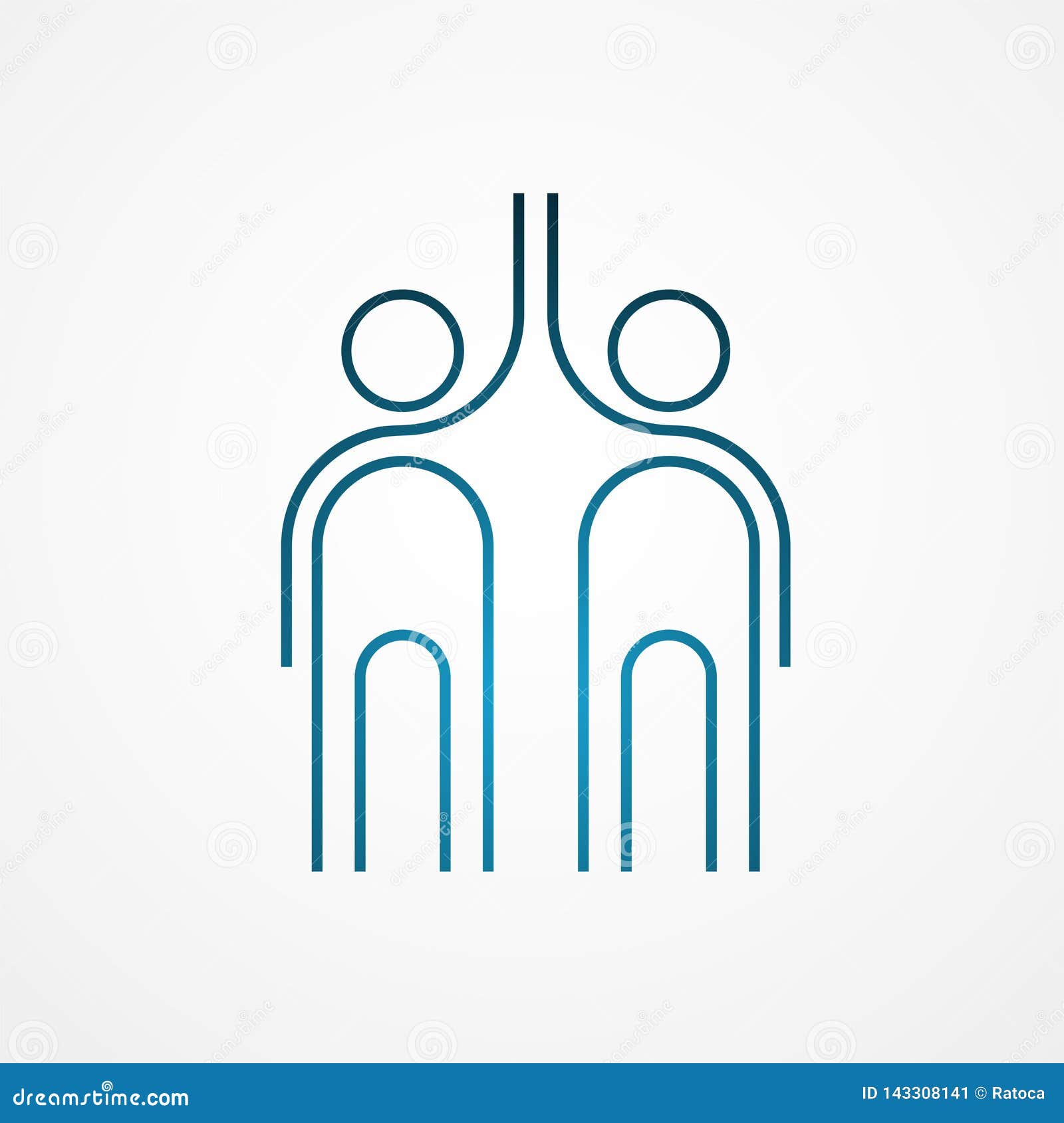 Best friends flat icon stock vector. Illustration of clasp - 143308141