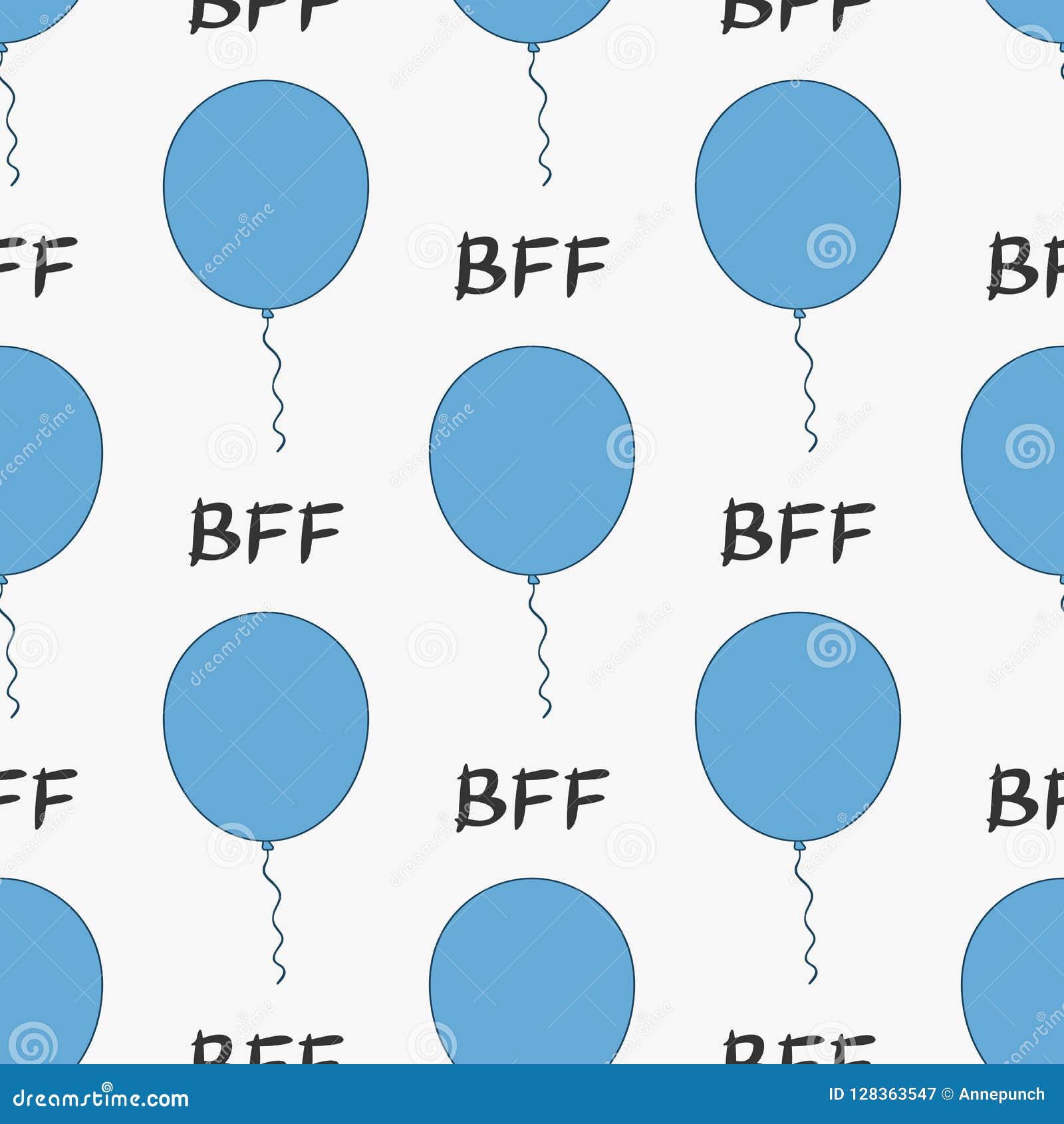 Best Friends Forever. Cute Seamless Pattern for Children Stock Vector ...