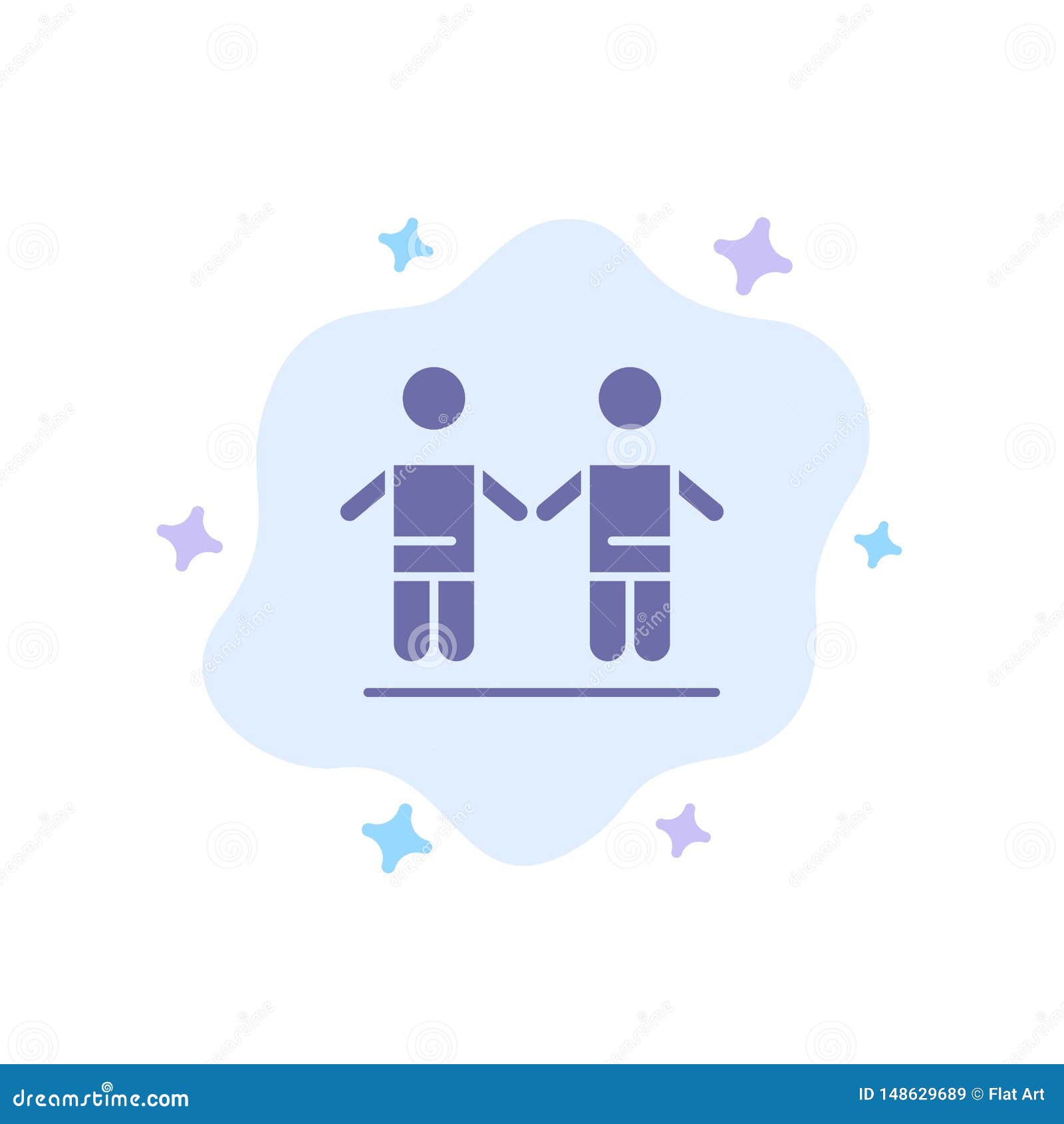 Best, Friends, Friendship, Group Blue Icon on Abstract Cloud Background ...