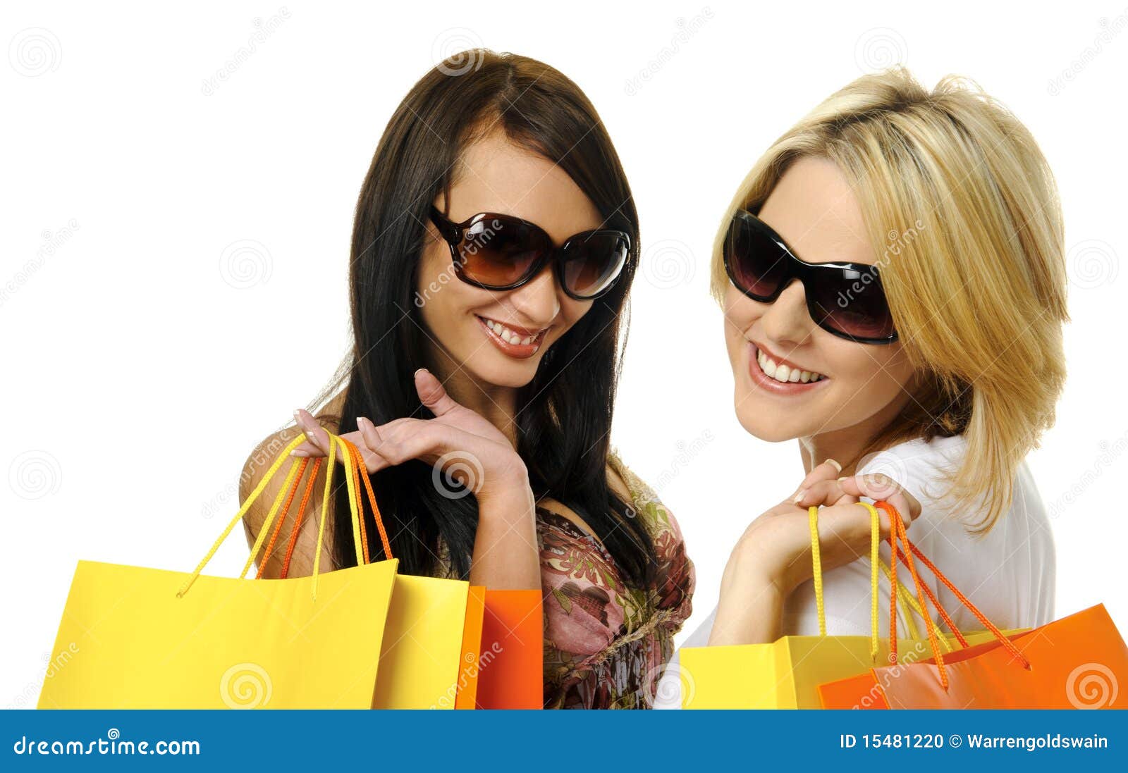 Best friends go shopping stock photo. Image of cheerful - 15481220