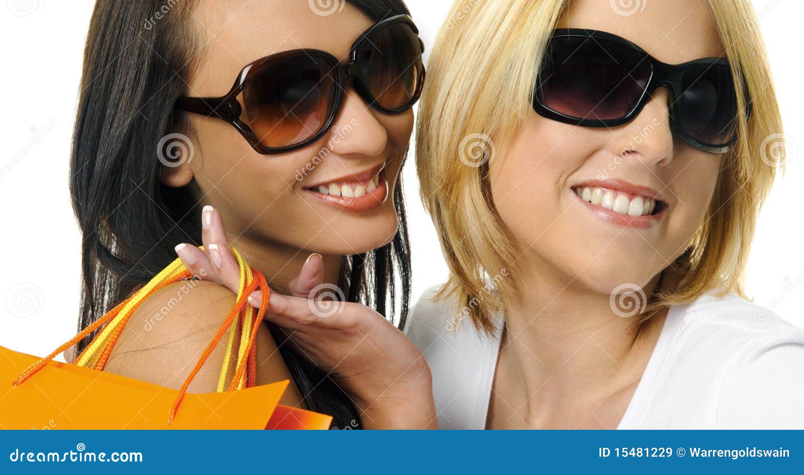 Best friends go shopping stock image. Image of orange - 15481229
