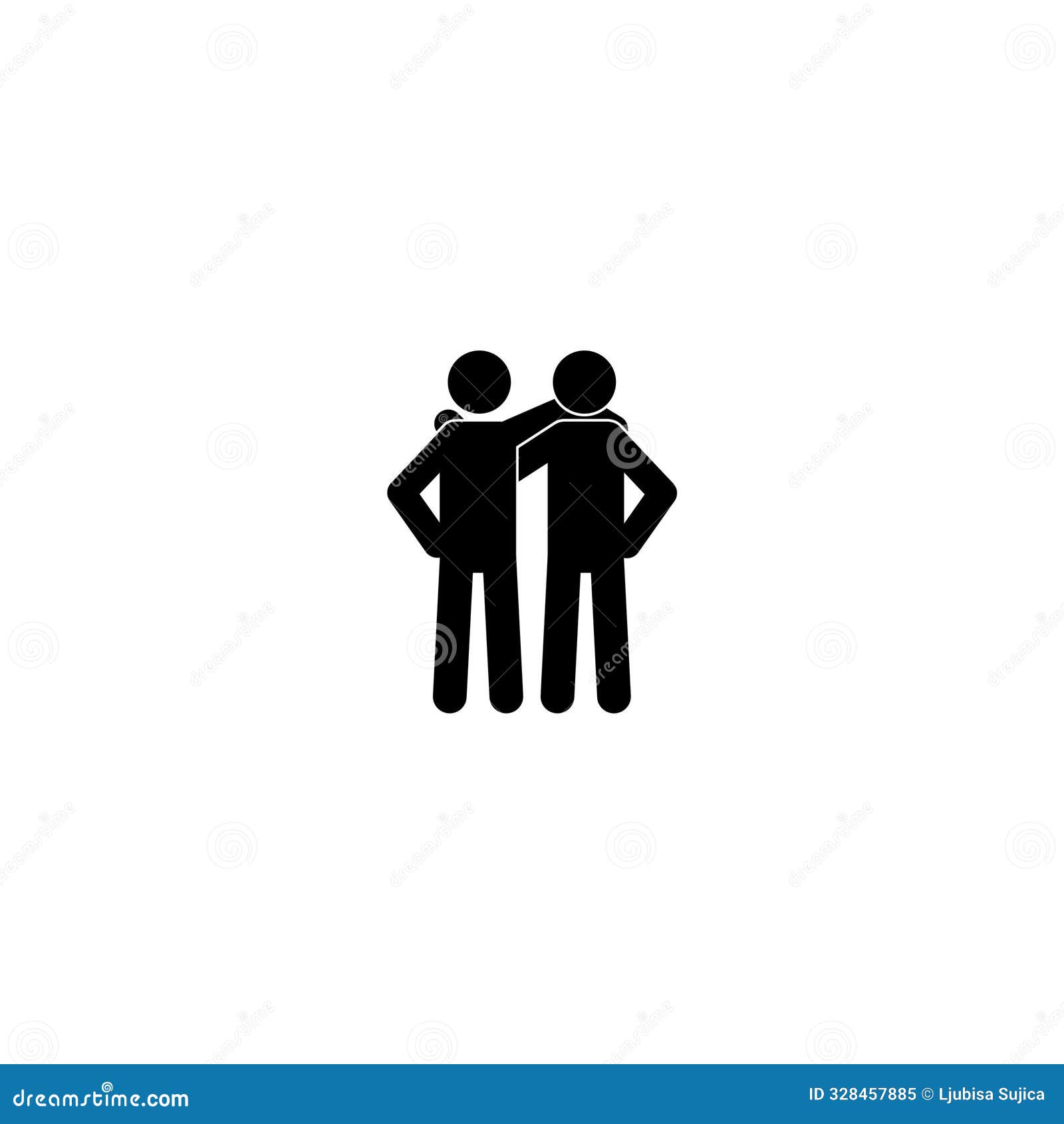 Best Friends Icon Isolated on White Background Stock Vector ...