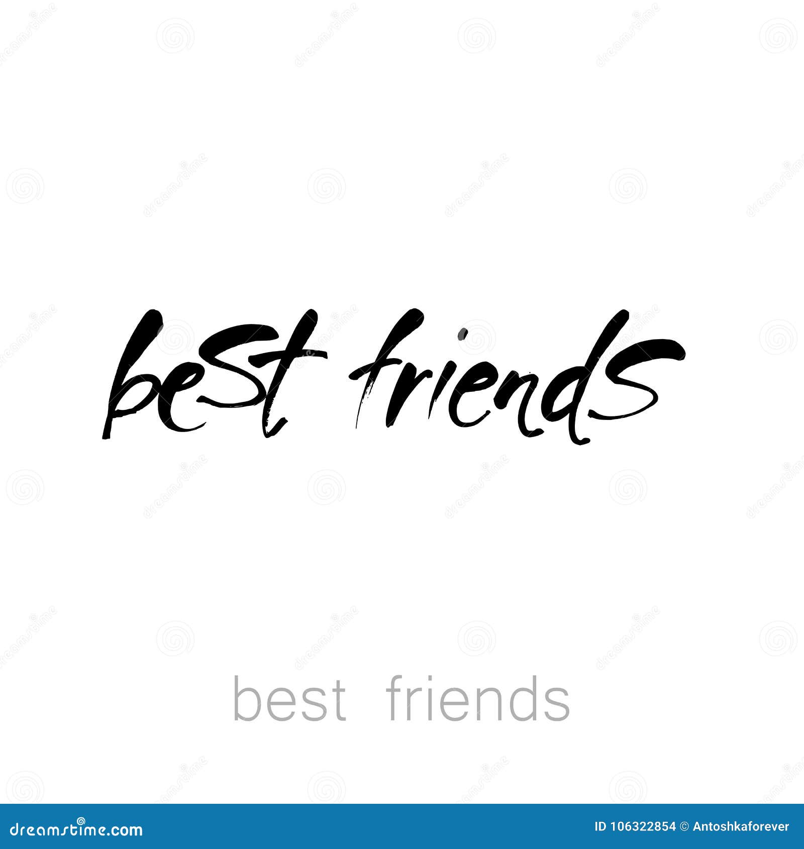 Best_friends_lettering ilustración del vector. Ilustración de arte ...
