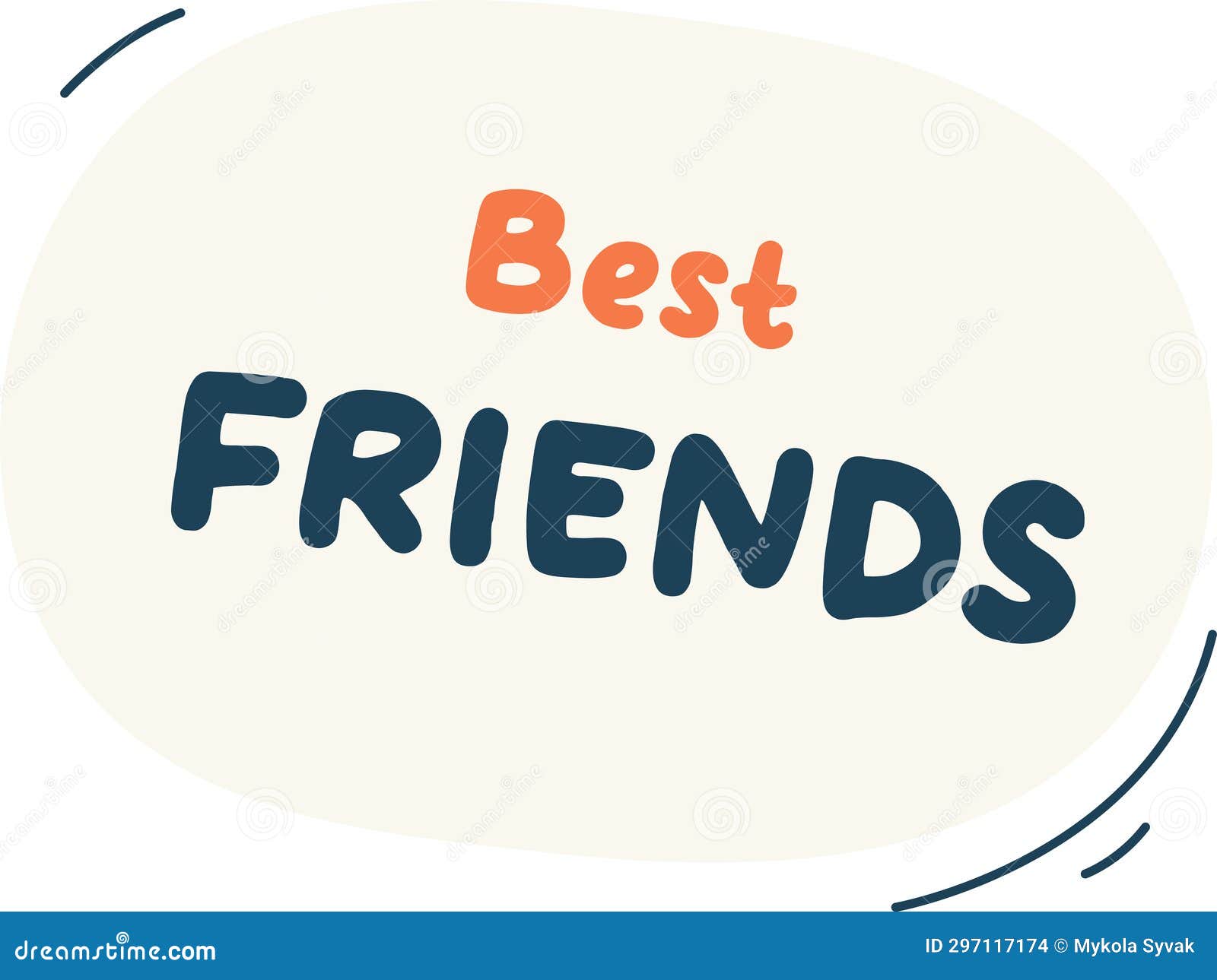 Best Friends Lettering Bubble Stock Vector - Illustration of love ...