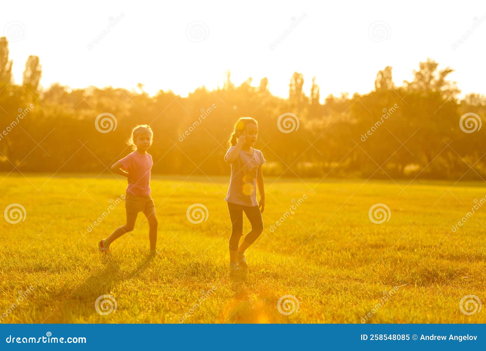 The Best Friends Playing Together Stock Image - Image of park, little ...