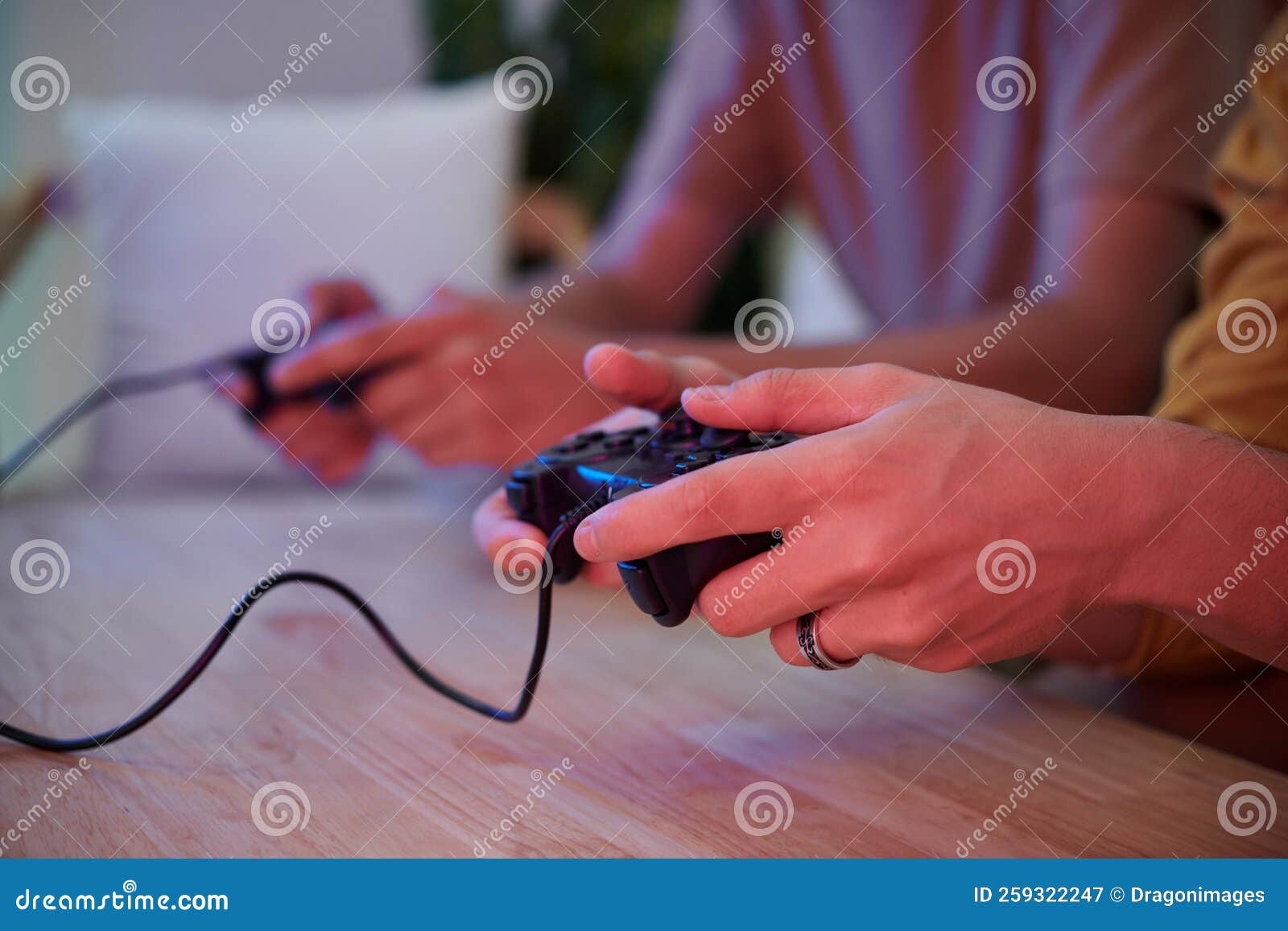 Best Friends Playing Videogame Stock Image - Image of college ...