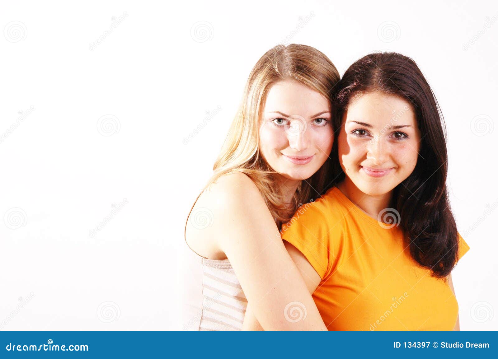 Best friends portrait stock image. Image of blonde, yellow - 134397