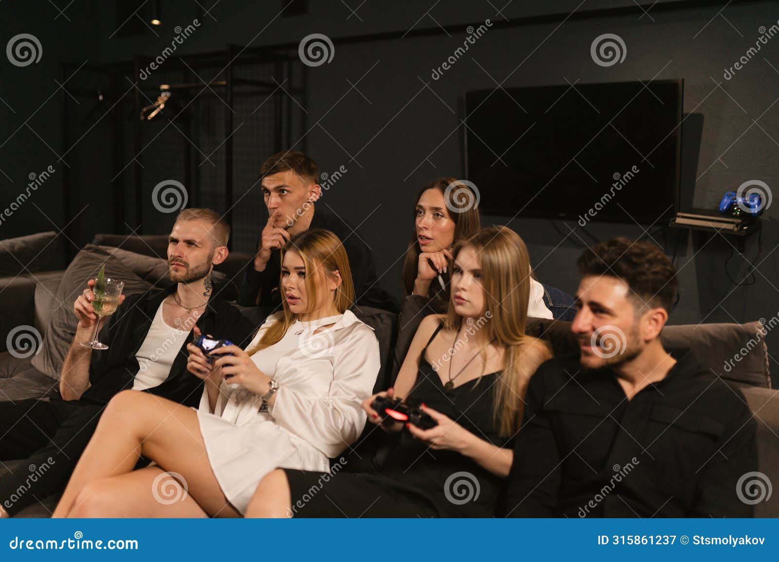 Best Friends Share Gaming Experience with Each Other Stock Image ...