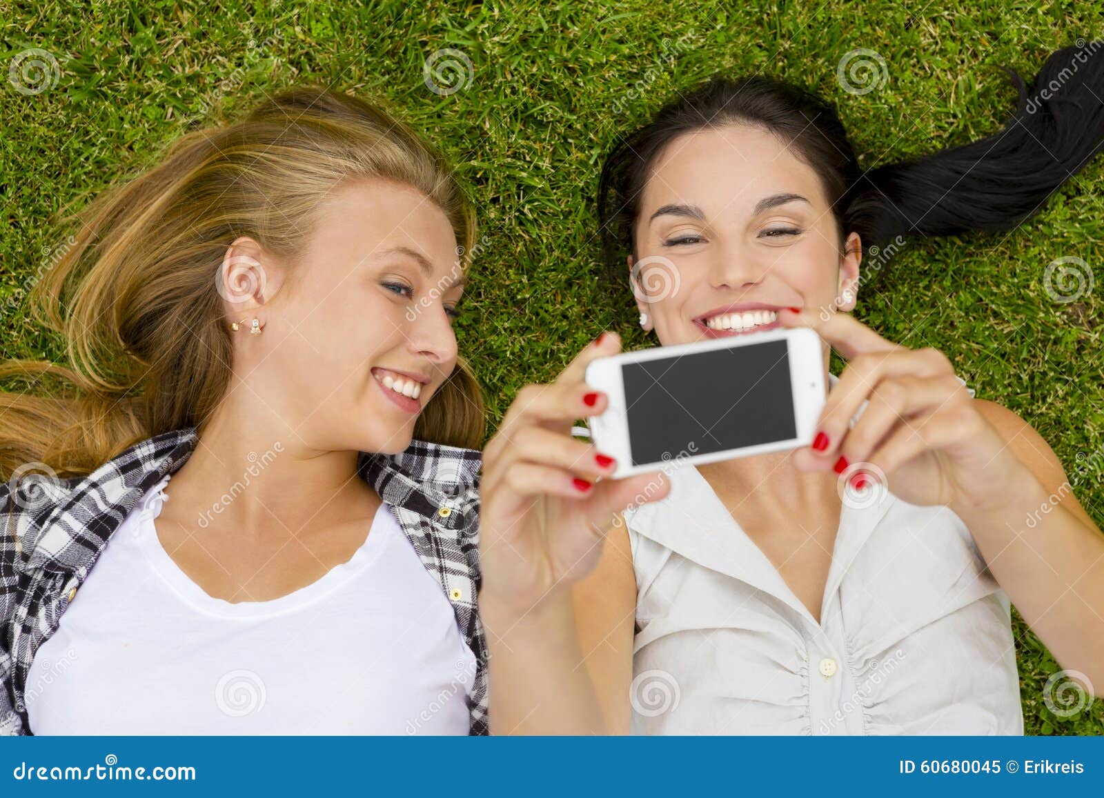 Best Friends Taking Selfies Stock Image - Image of nature, friends ...