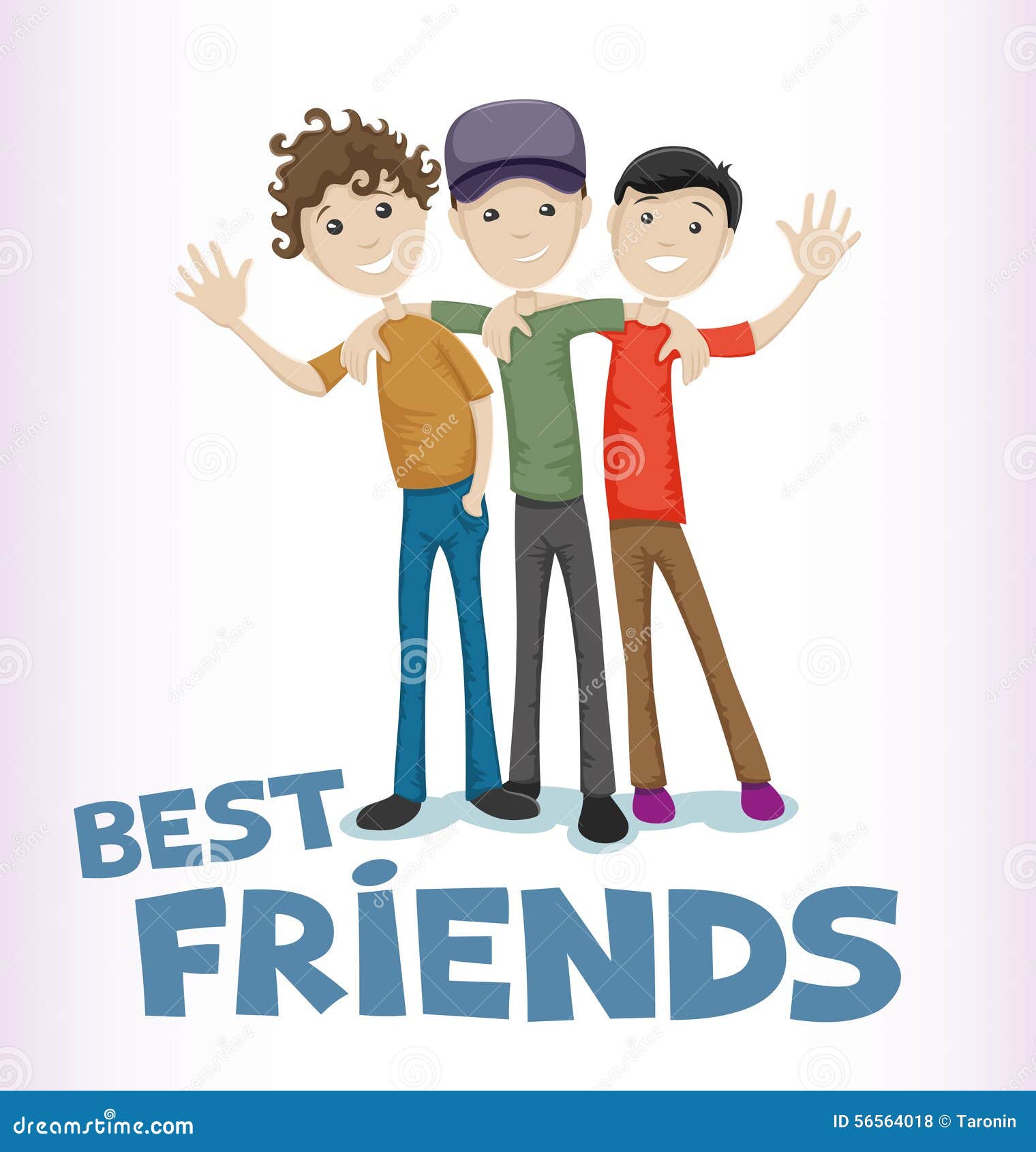 Best friends. stock vector. Illustration of flat, friend - 56564018