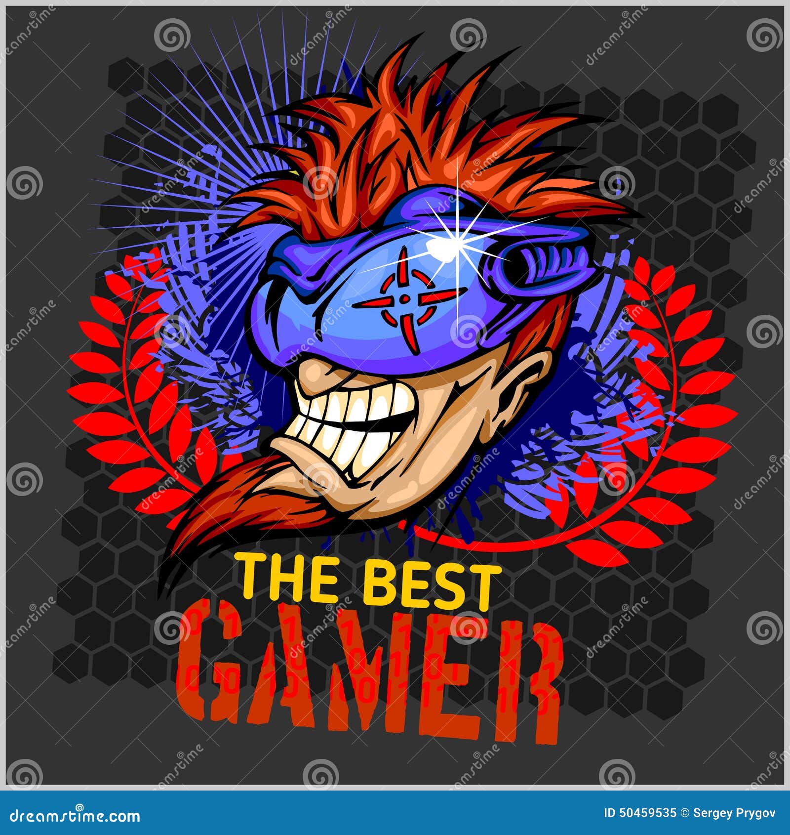 The Best Gamer - T-Shirt Design Vector Stock Vector - Illustration of ...