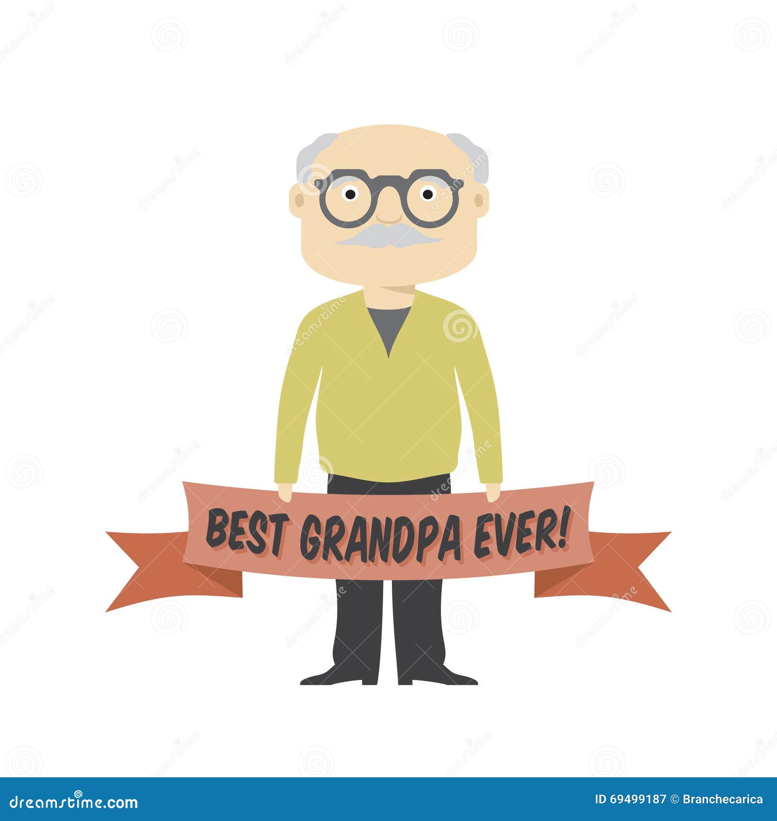 Best Grandfather Ever Cartoon Stock Vector - Illustration of vector ...
