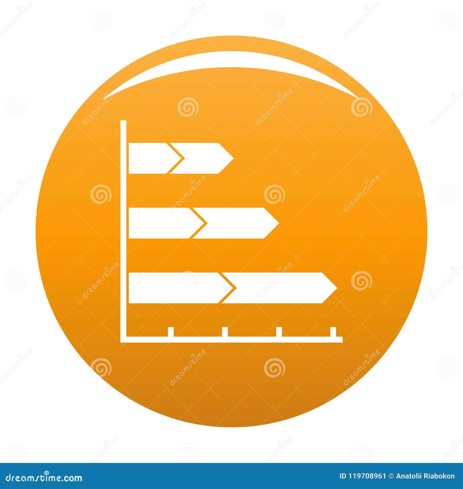 Best Graph Icon Vector Orange Stock Vector - Illustration of orange ...