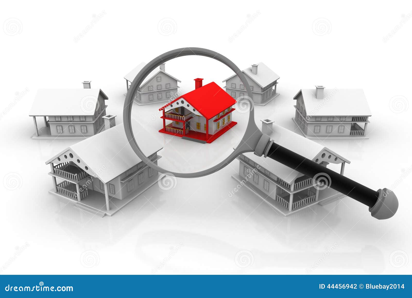 Best House search stock illustration. Illustration of estate - 44456942