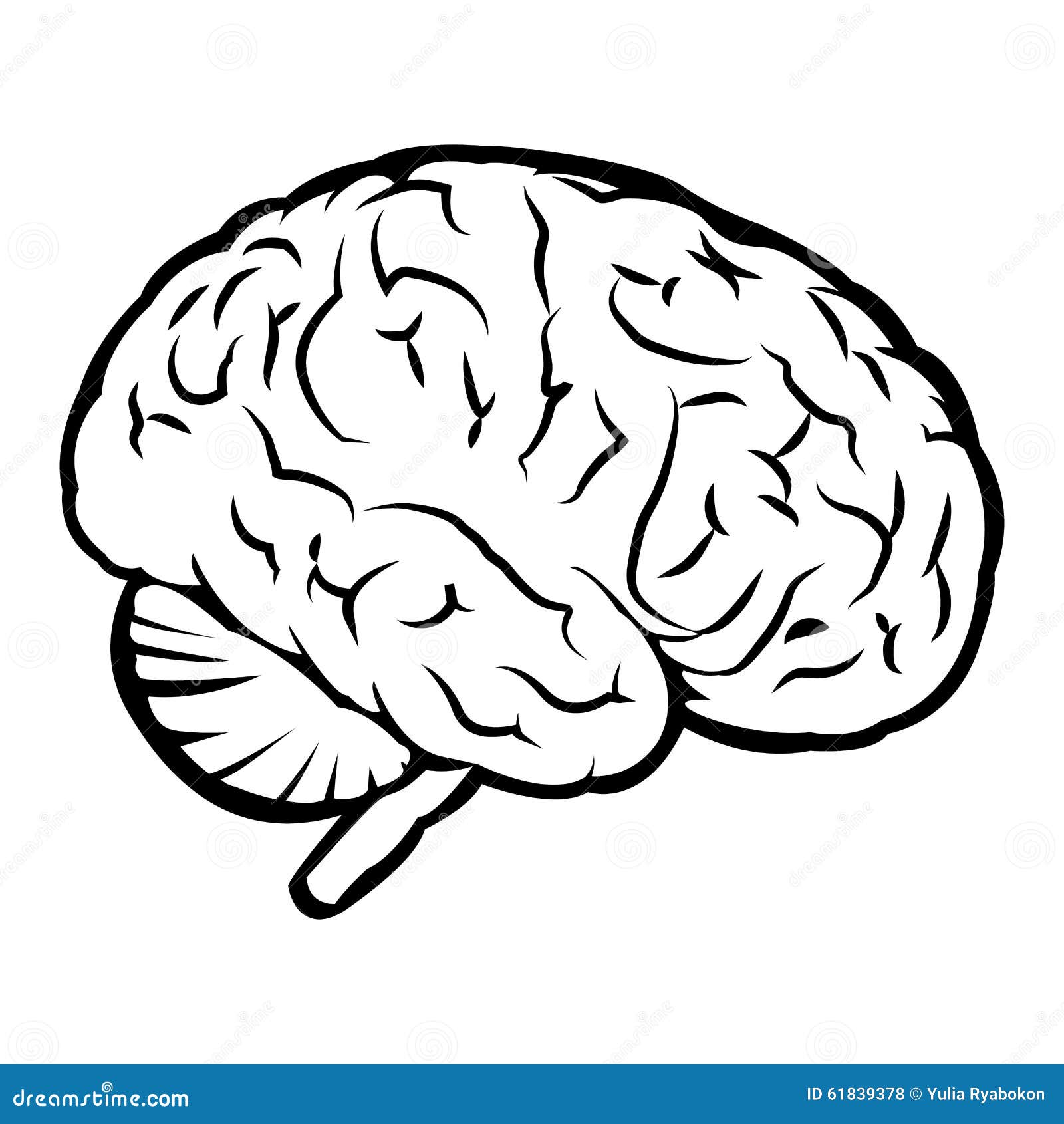 Best human brain sign stock vector. Illustration of black - 61839378