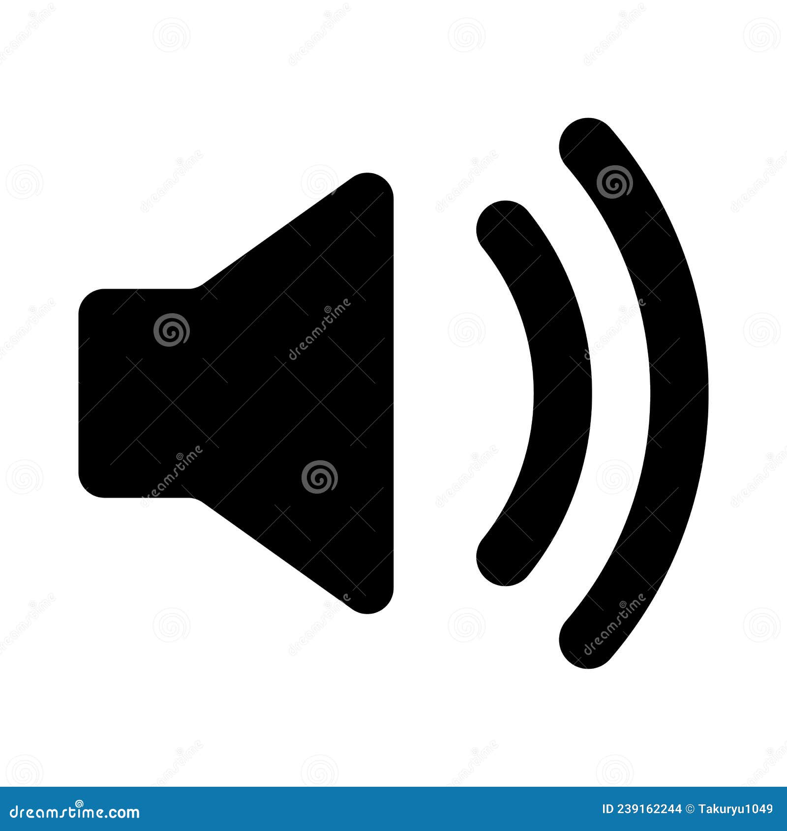 Black Volume Icon. Flat Design Vector. Stock Vector - Illustration of ...