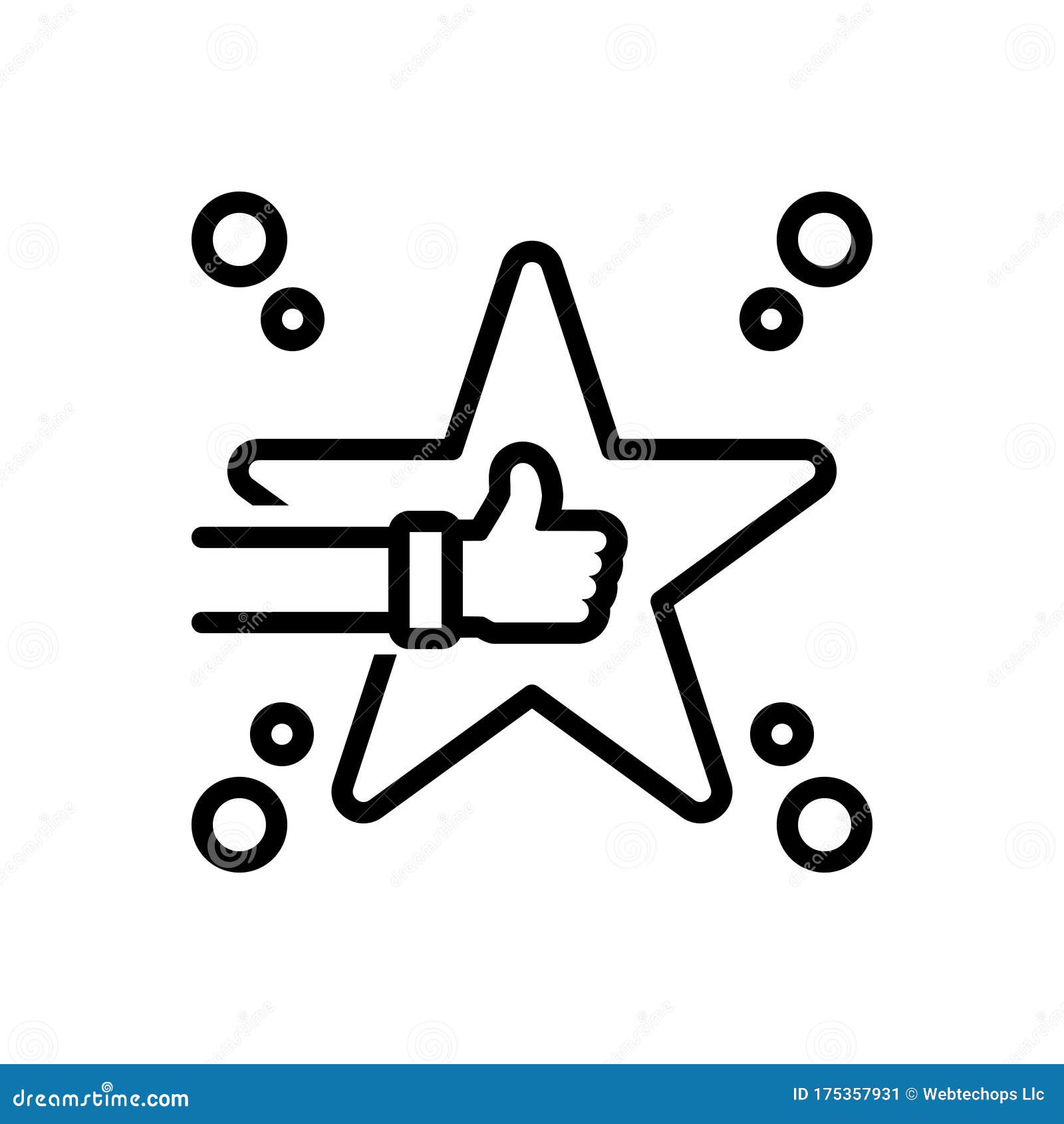 Black Line Icon for Best, Excellent and Surpassing Stock Illustration ...