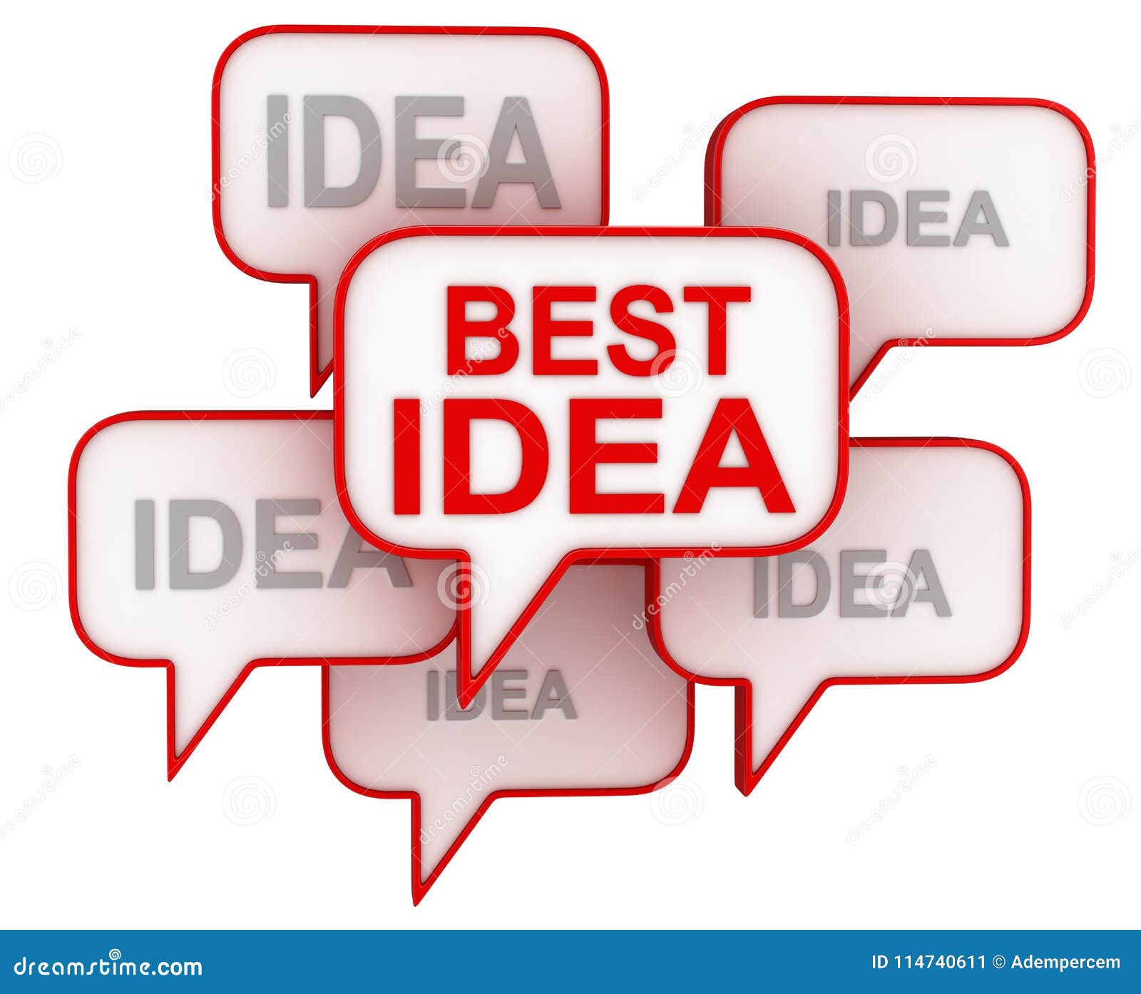 Best Idea Concept stock illustration. Illustration of word - 114740611