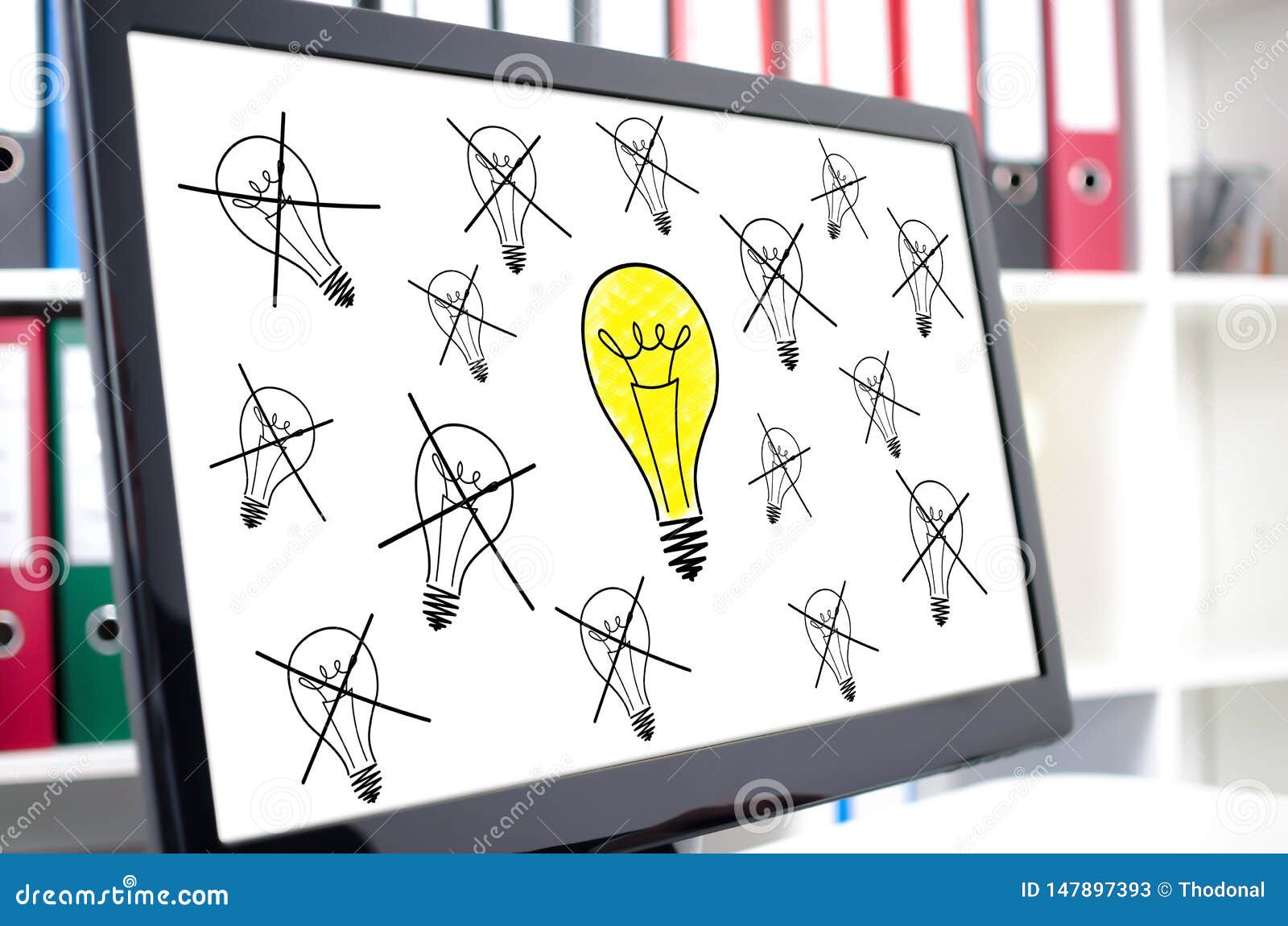 Best Idea Concept on a Computer Screen Stock Image - Image of ideas ...