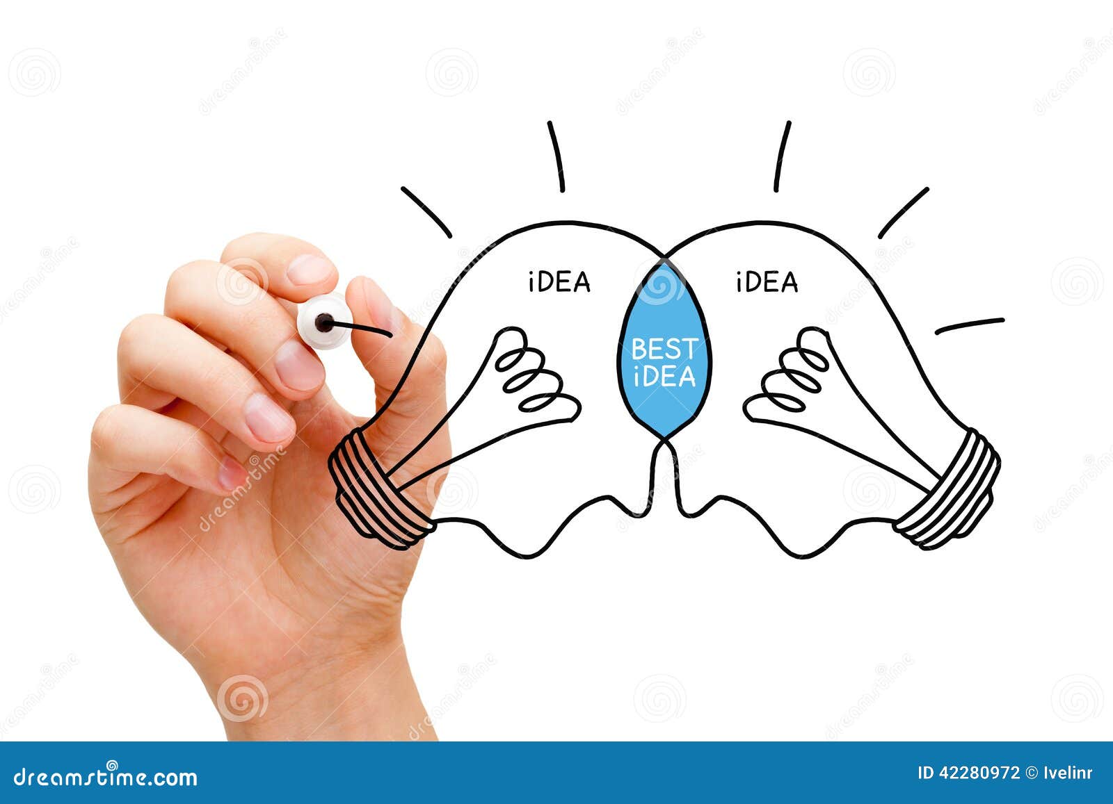 Best Idea Neon Sign On Brick Wall Background. Vector Illustration ...