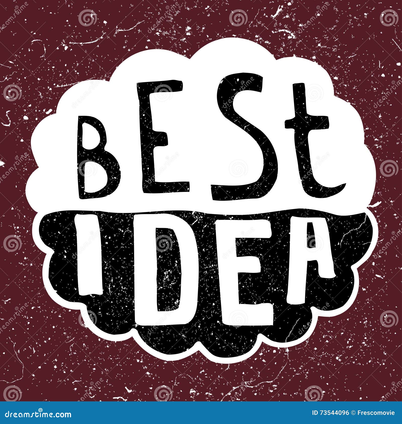 Best Idea text stock vector. Illustration of central - 73544096