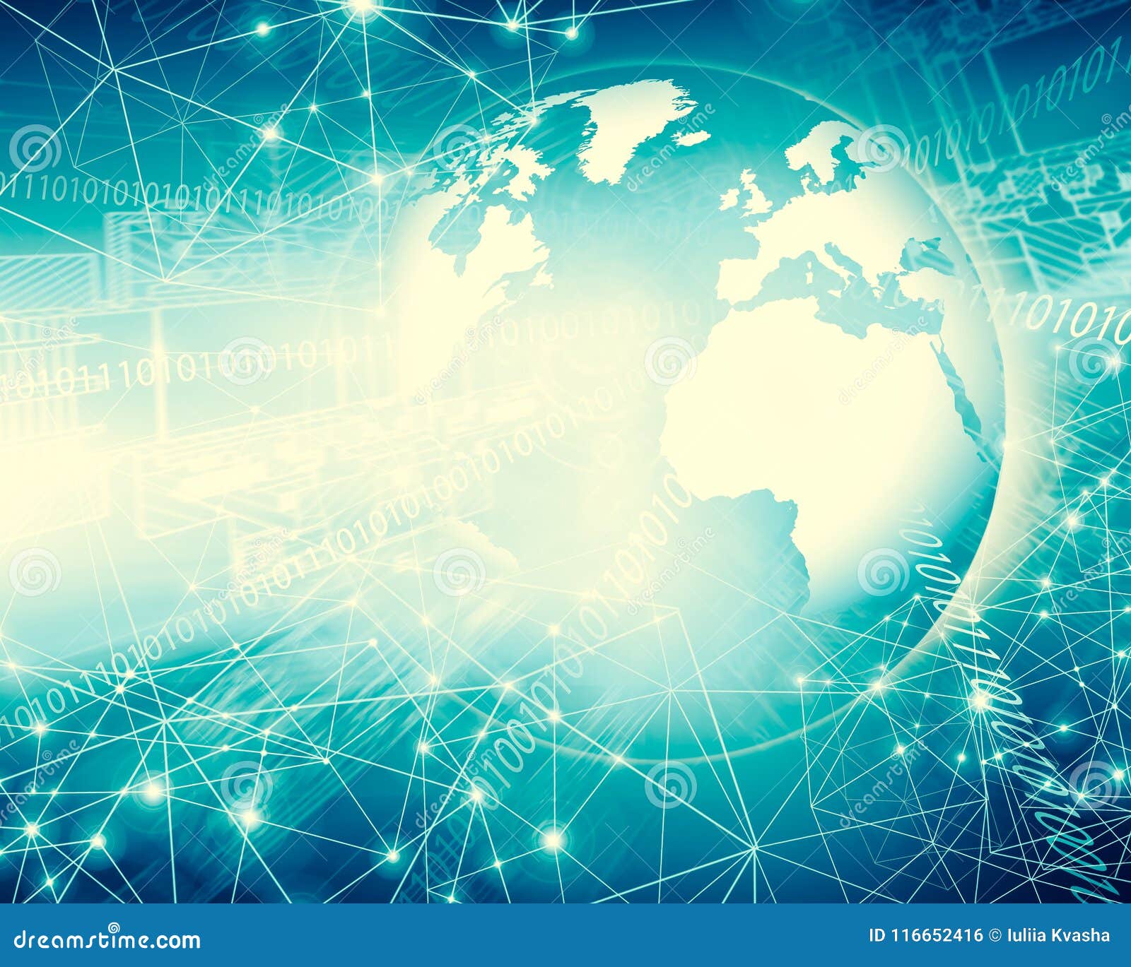 Best Internet Concept of Global Business. Globe, Glowing Lines on ...