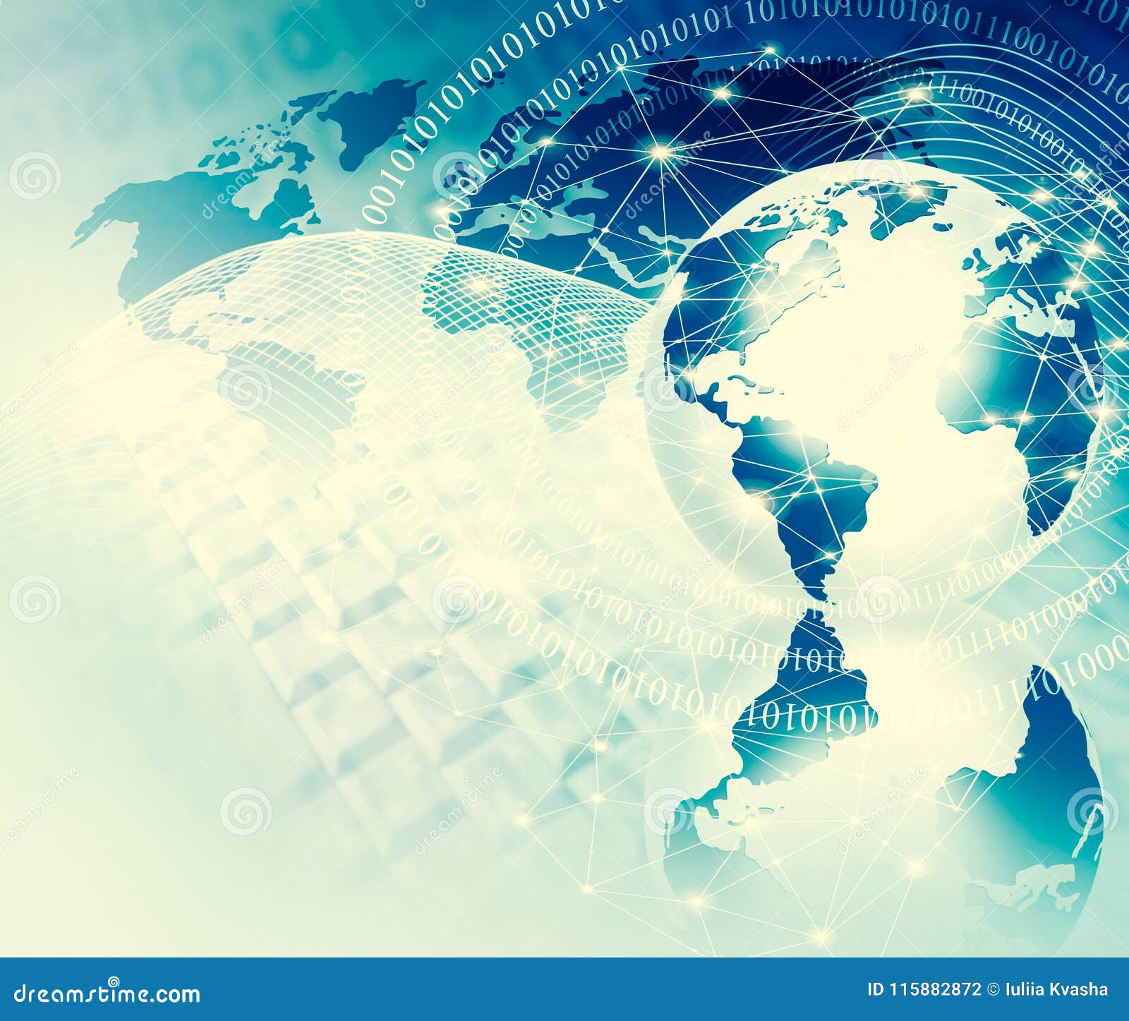 Best Internet Concept of Global Business. Globe, Glowing Lines on ...