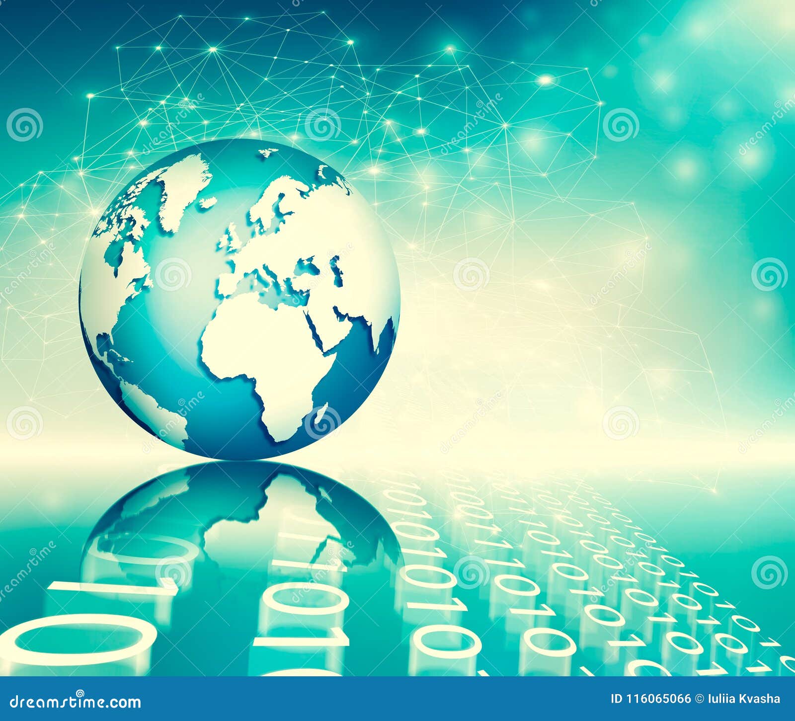 Best Internet Concept of Global Business. Globe, Glowing Lines on ...