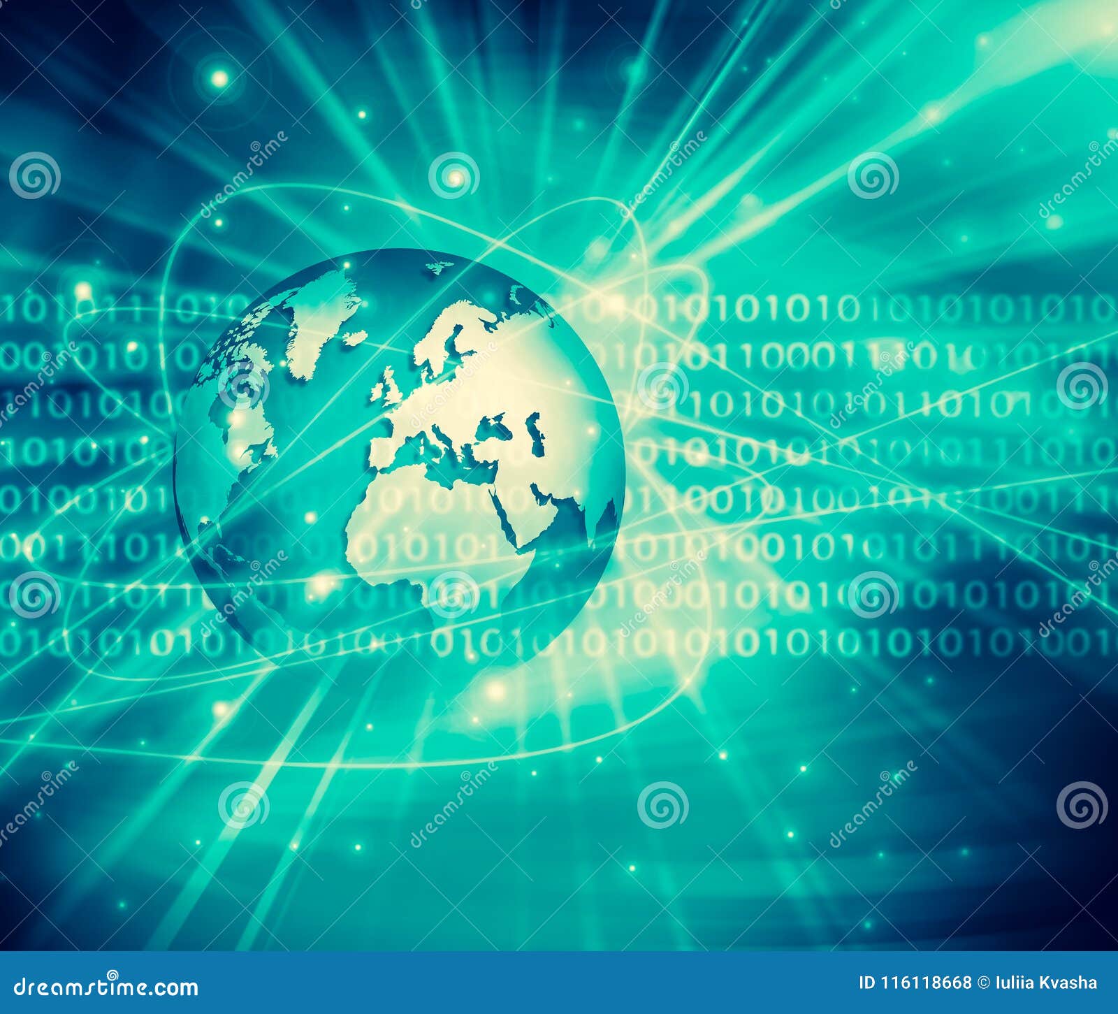 Best Internet Concept of Global Business. Globe, Glowing Lines on ...