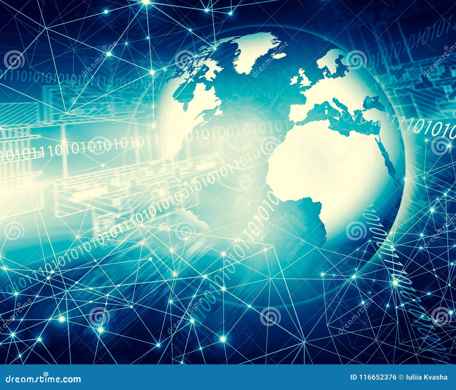 Best Internet Concept of Global Business. Globe, Glowing Lines on ...