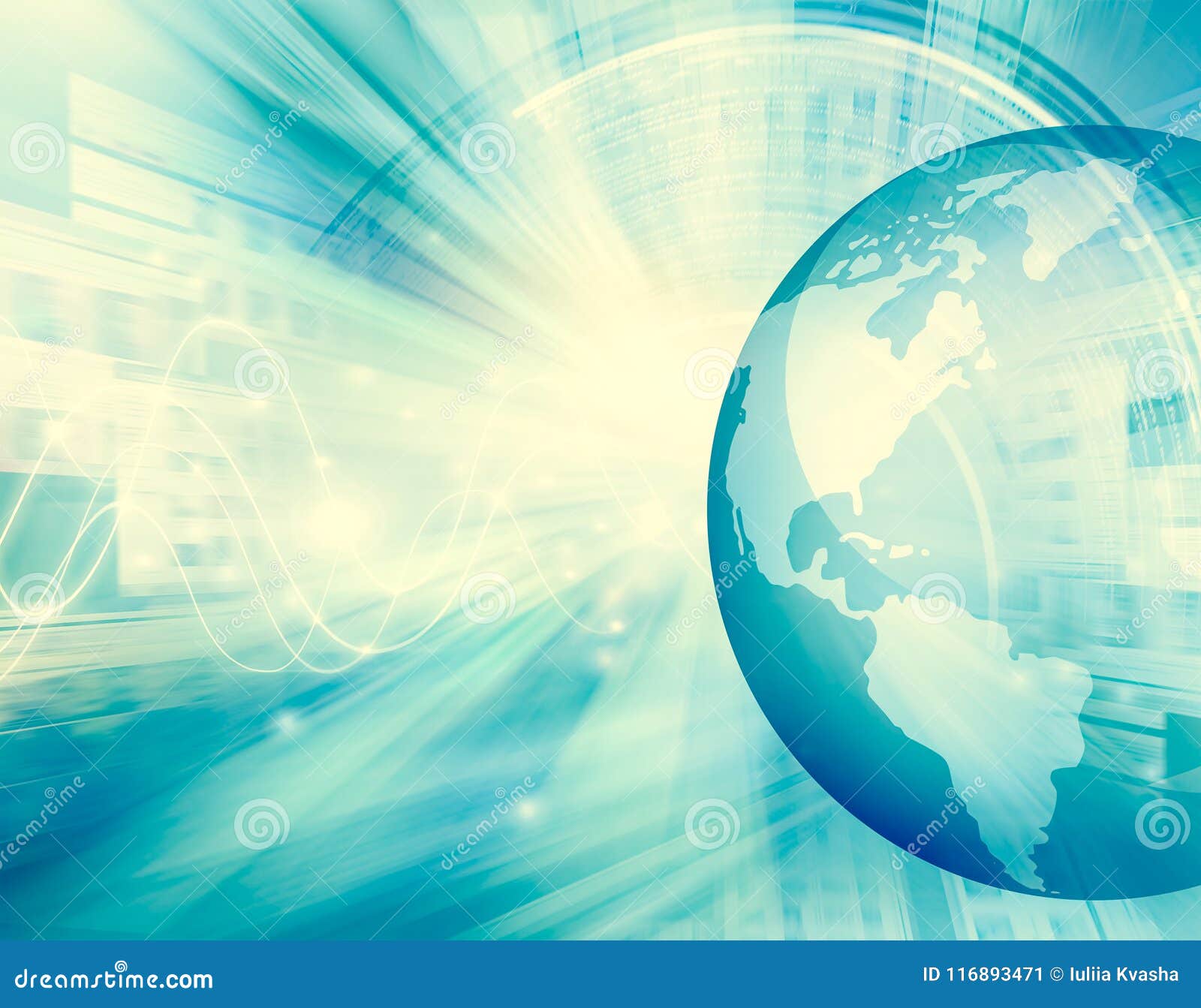 Best Internet Concept of Global Business. Globe, Glowing Lines on ...