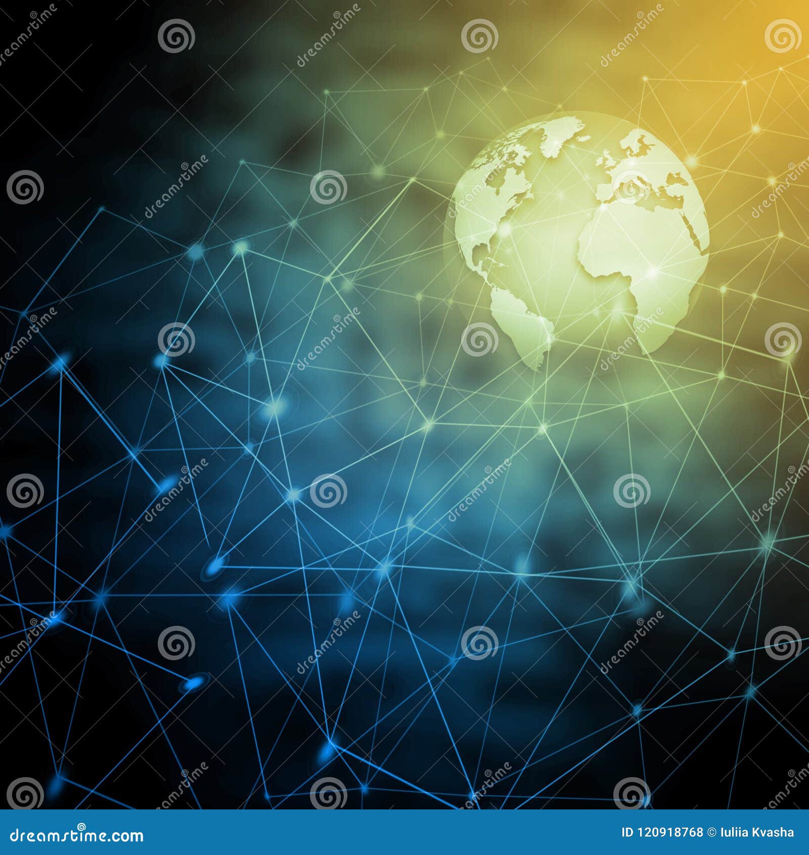 Best Internet Concept of Global Business. Globe, Glowing Lines on ...