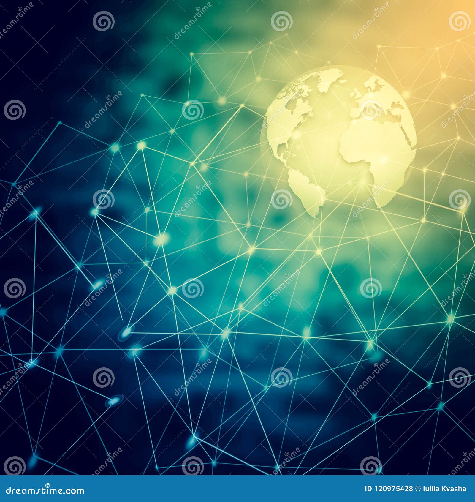 Best Internet Concept of Global Business. Globe, Glowing Lines O Stock ...