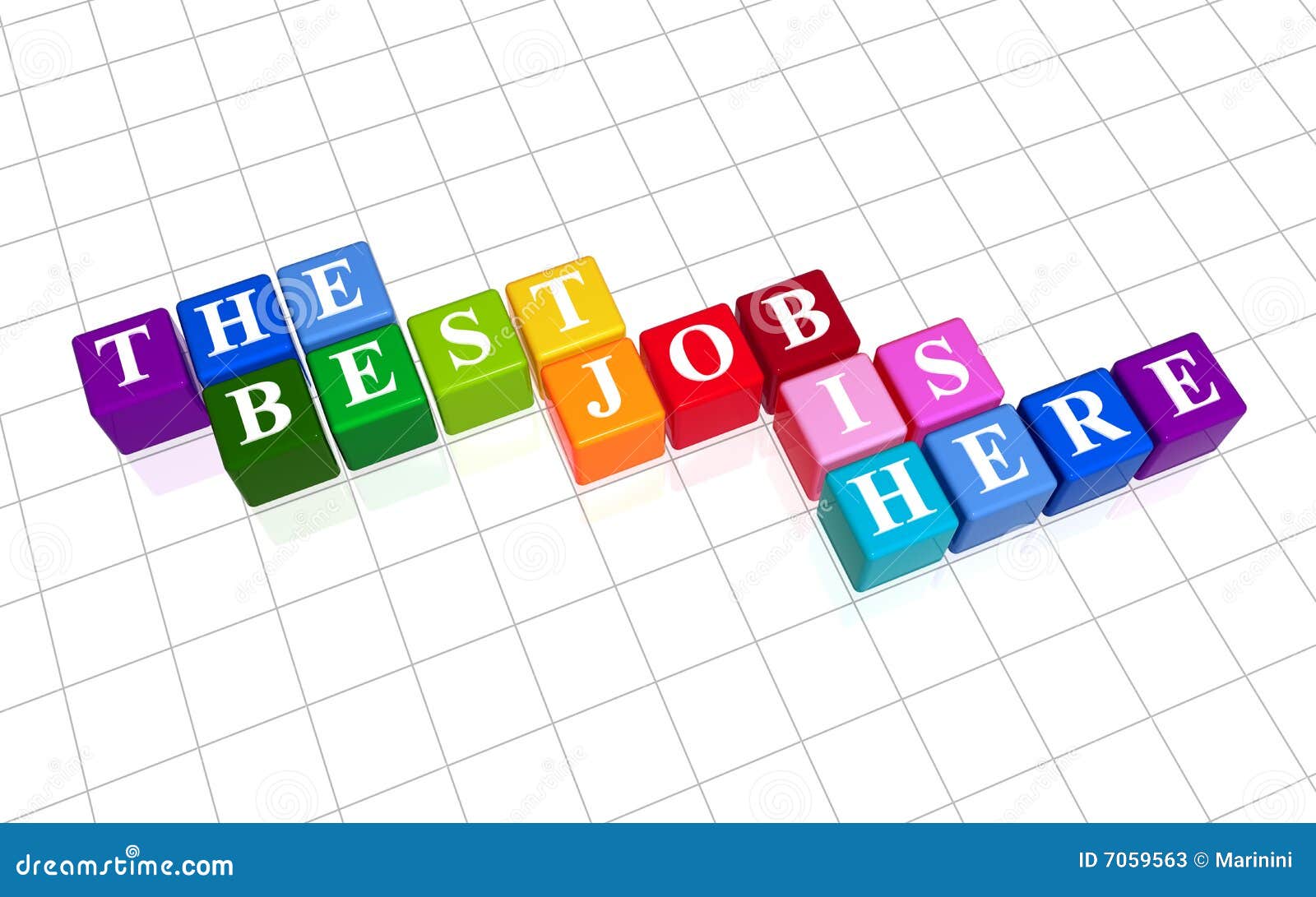 The Best Job is Here in Colour Stock Illustration - Illustration of ...