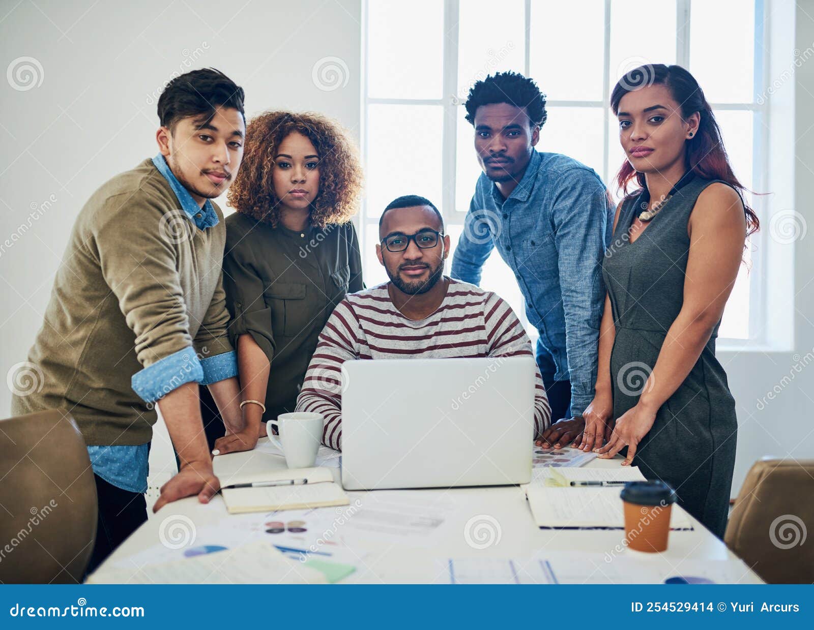 The Best Kind of Work is Teamwork. Portrait of a Group of Colleagues ...