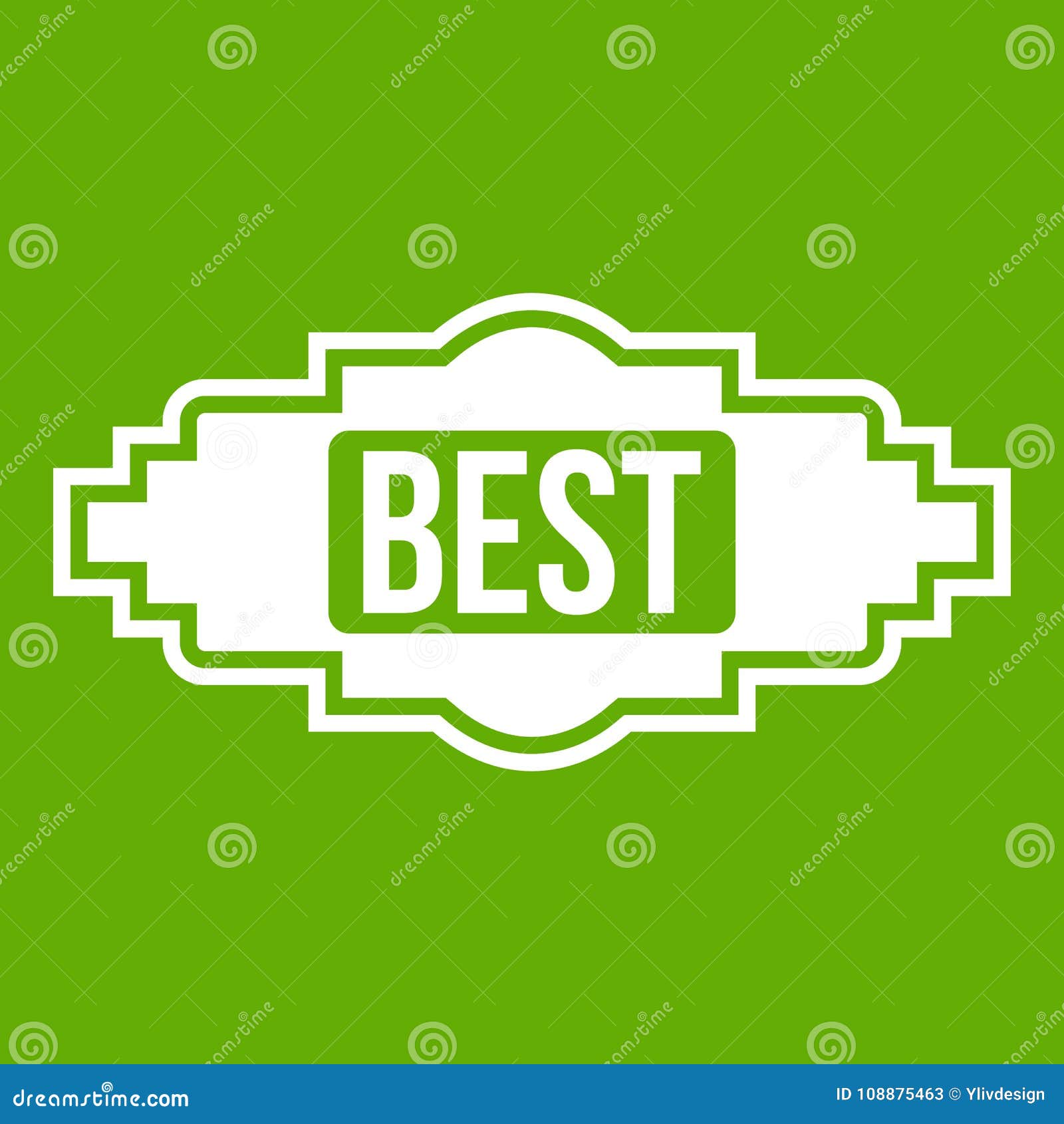 Best label icon green stock vector. Illustration of consumer - 108875463