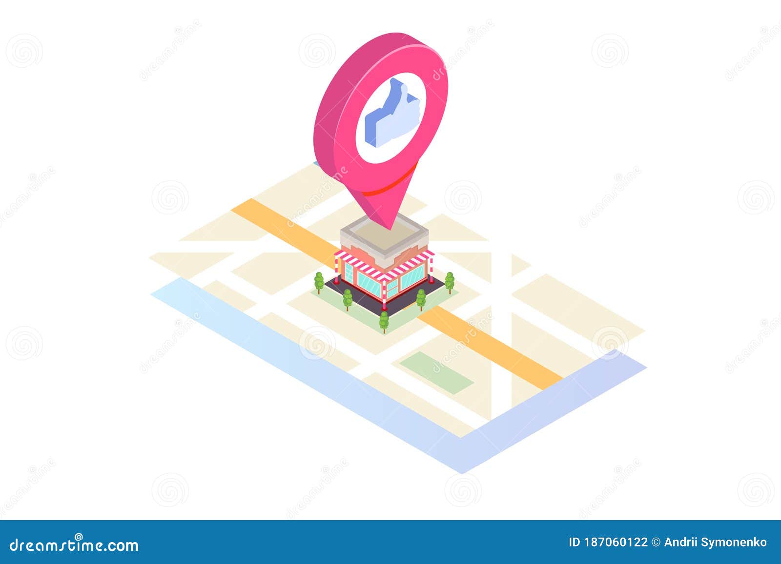 The Best Location on the Map. Pointing To the House Stock Vector ...
