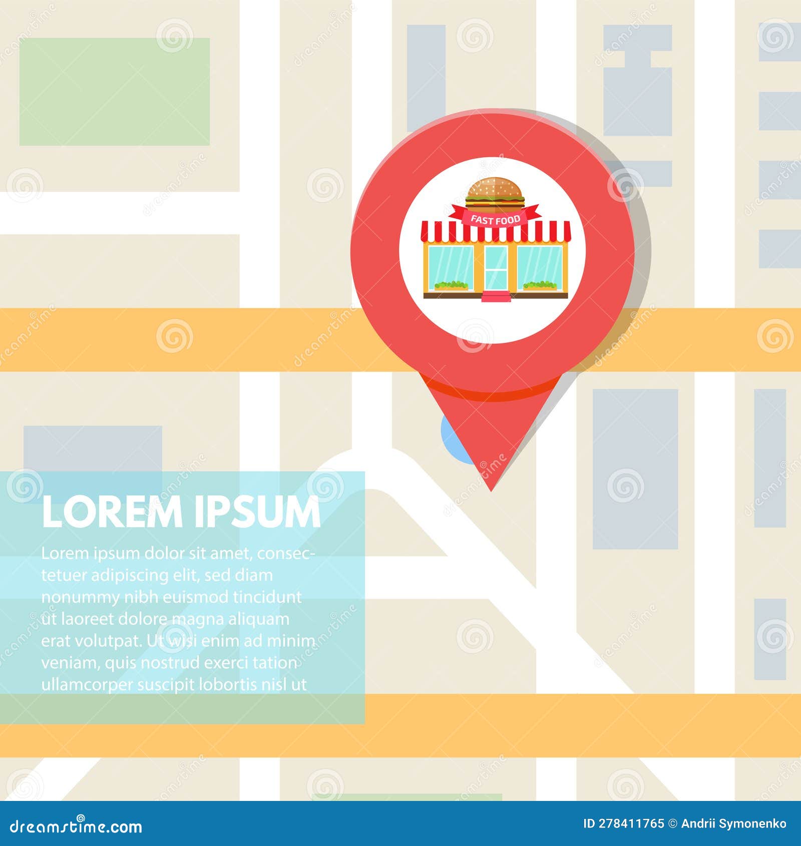 The Best Location on the Map. Pointing To the House Stock Illustration ...