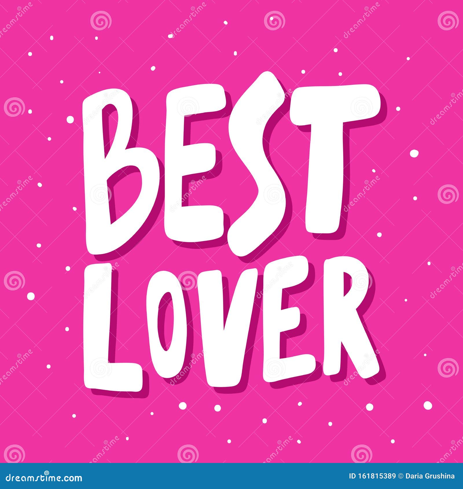 Best Lover Sticker For Social Media Content Vector Hand Drawn
