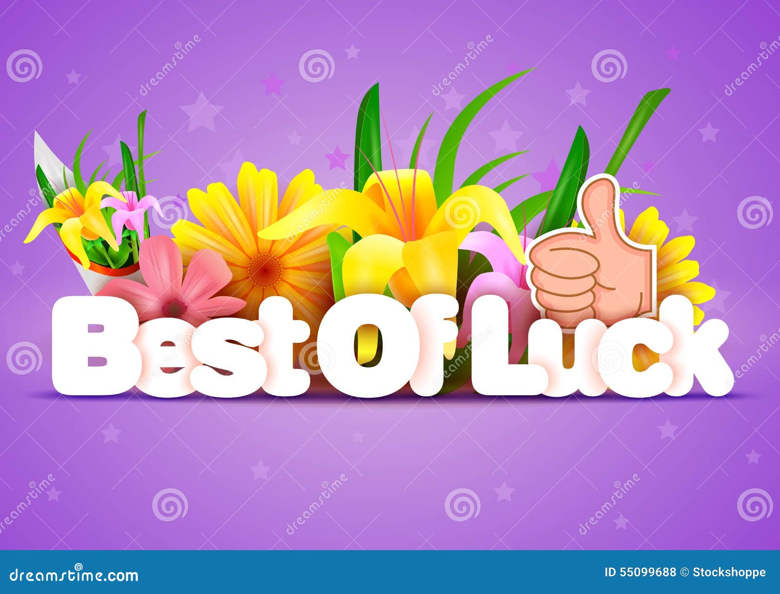 Best of Luck Wallpaper Background Stock Vector - Illustration of card ...