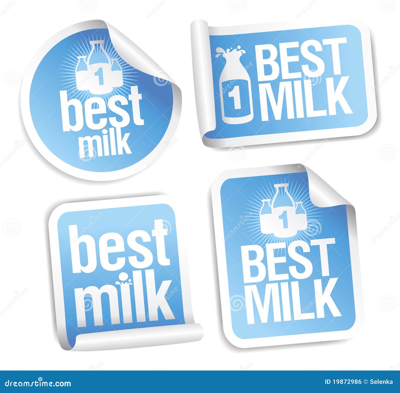 Best Milk, Natural Milk, Fresh Milk Vector Stickers | CartoonDealer.com ...