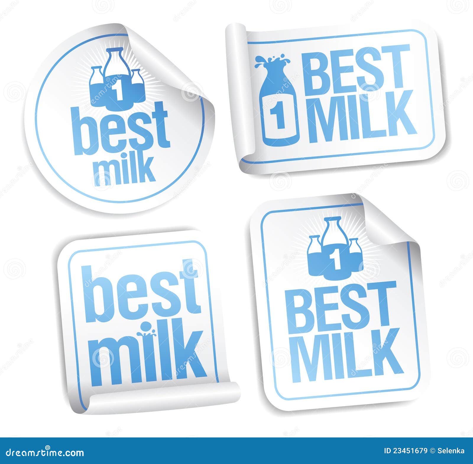 Best Milk, Natural Milk, Fresh Milk Vector Stickers | CartoonDealer.com ...