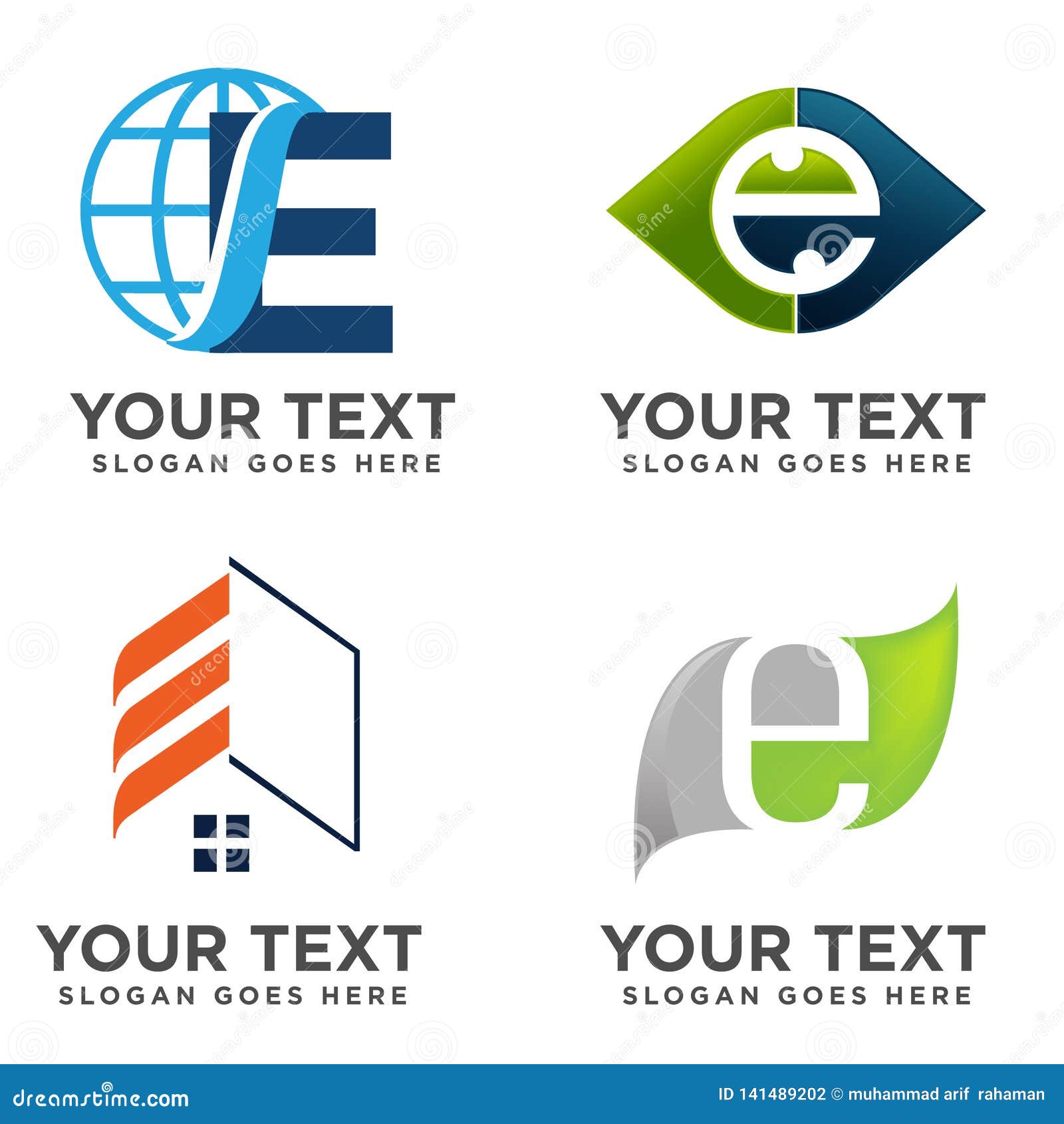 Best Modern Elegant Letter E Logo Concept Stock Vector - Illustration ...