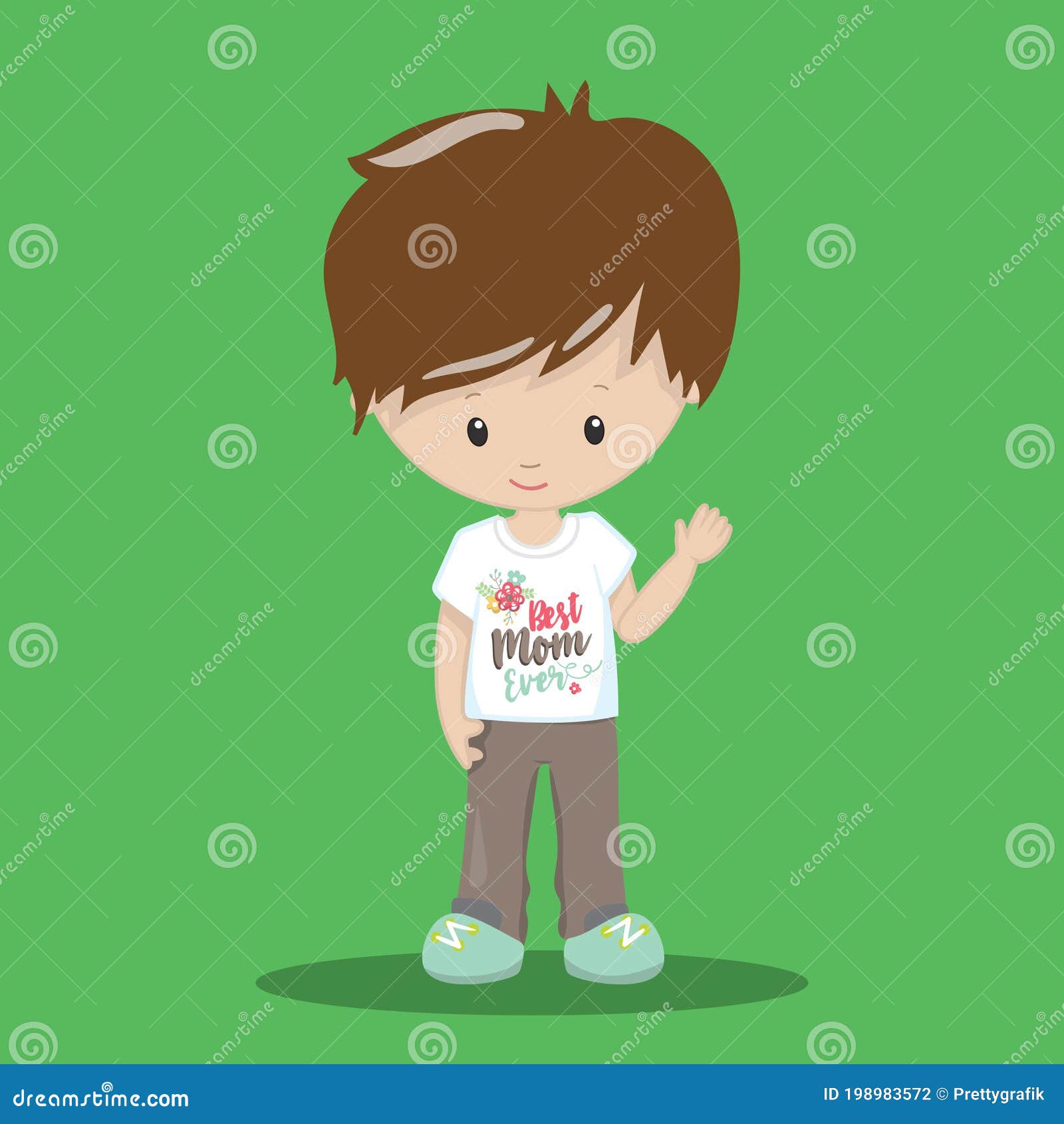 Best mom ever boy brown 07 stock vector. Illustration of cartoon ...