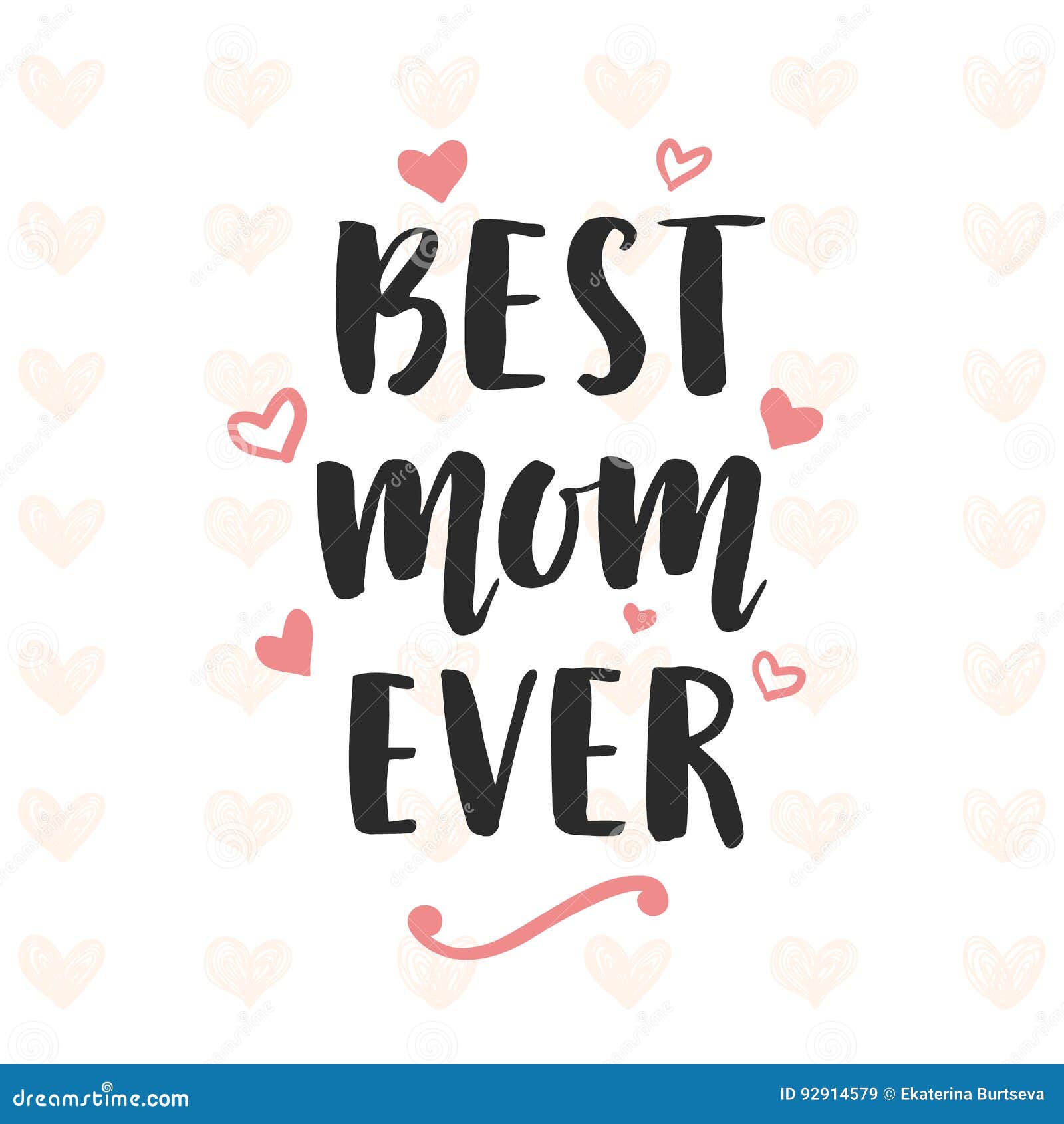 Best Mom Ever Typography Poster Stock Vector - Illustration of mother ...