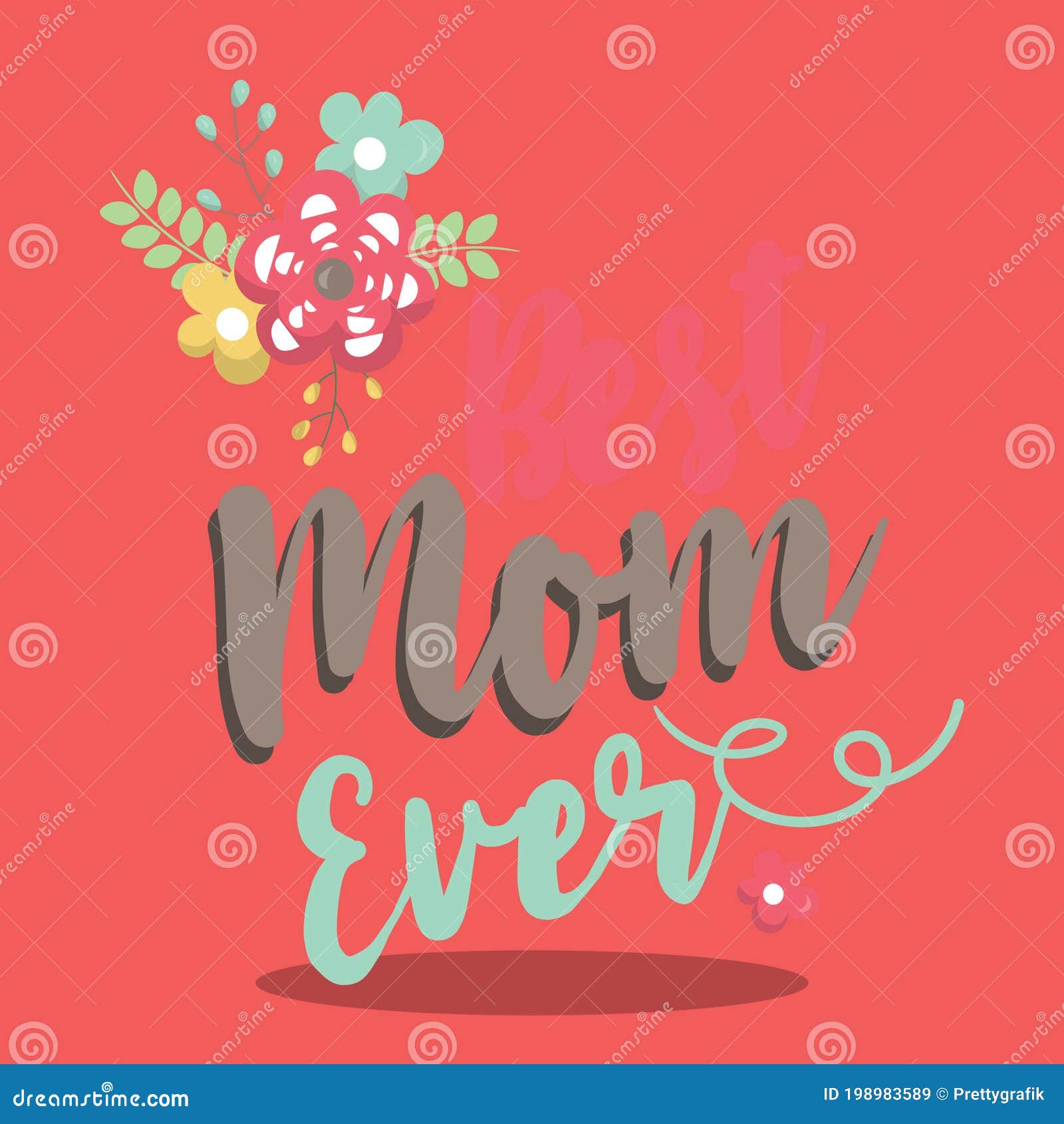 Best,mom,ever,01 stock illustration. Illustration of cartoon - 198983589