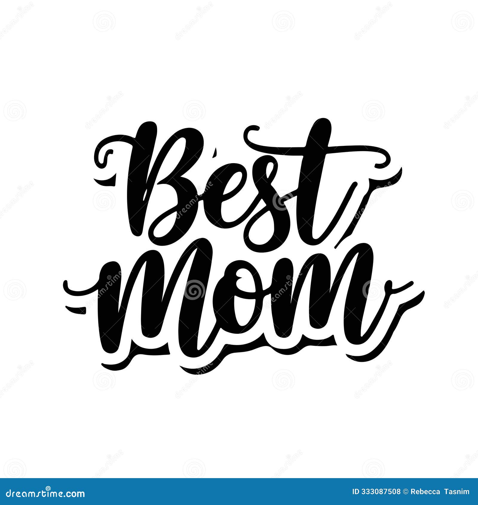 Best Mom Typography Art Illustrations Stock Illustration - Illustration ...