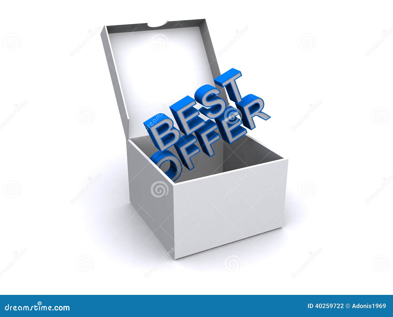 Best offer in a box stock illustration. Illustration of illustrated ...